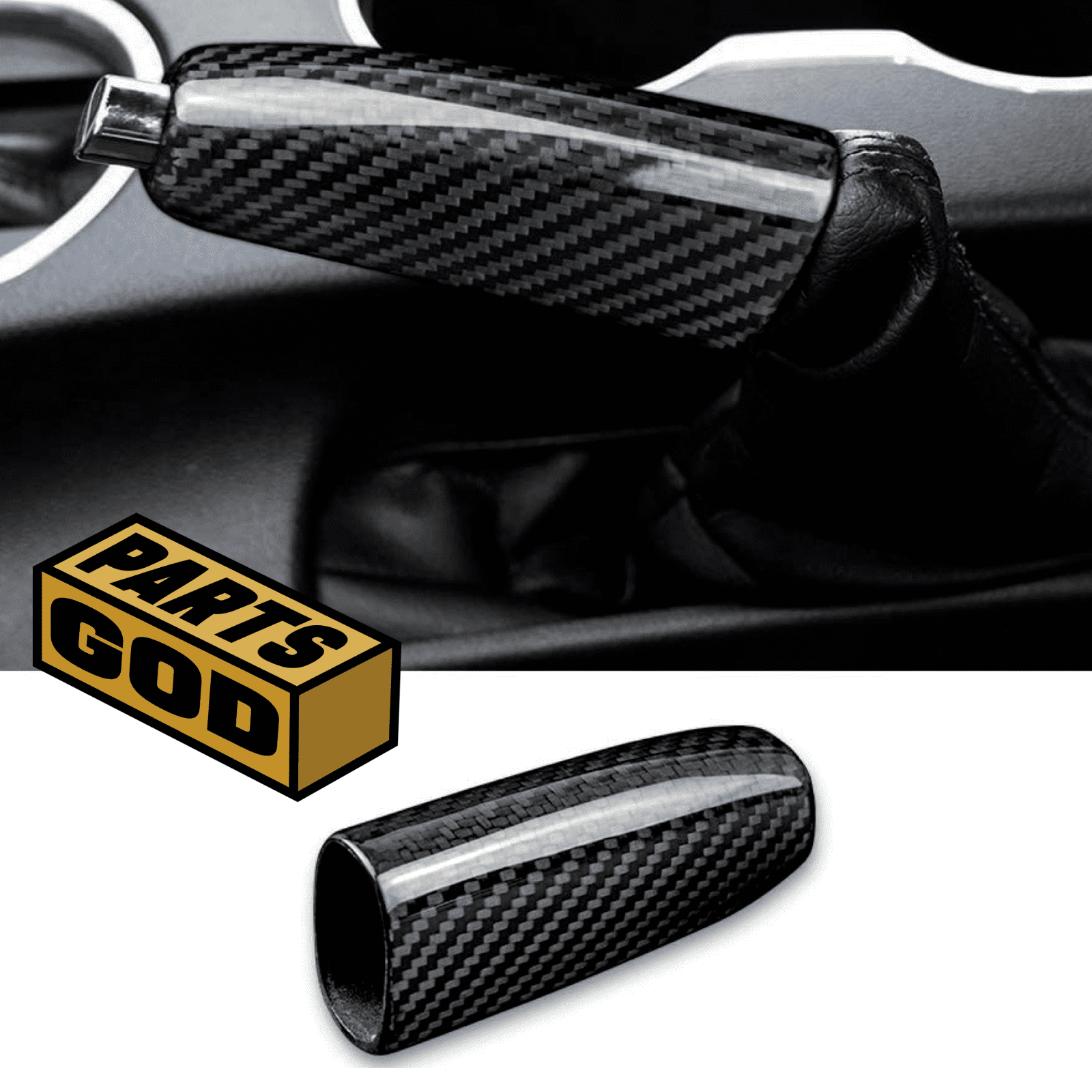 Parts God REAL Carbon Fiber Parking Brake Handbrake Cover For Ford ...