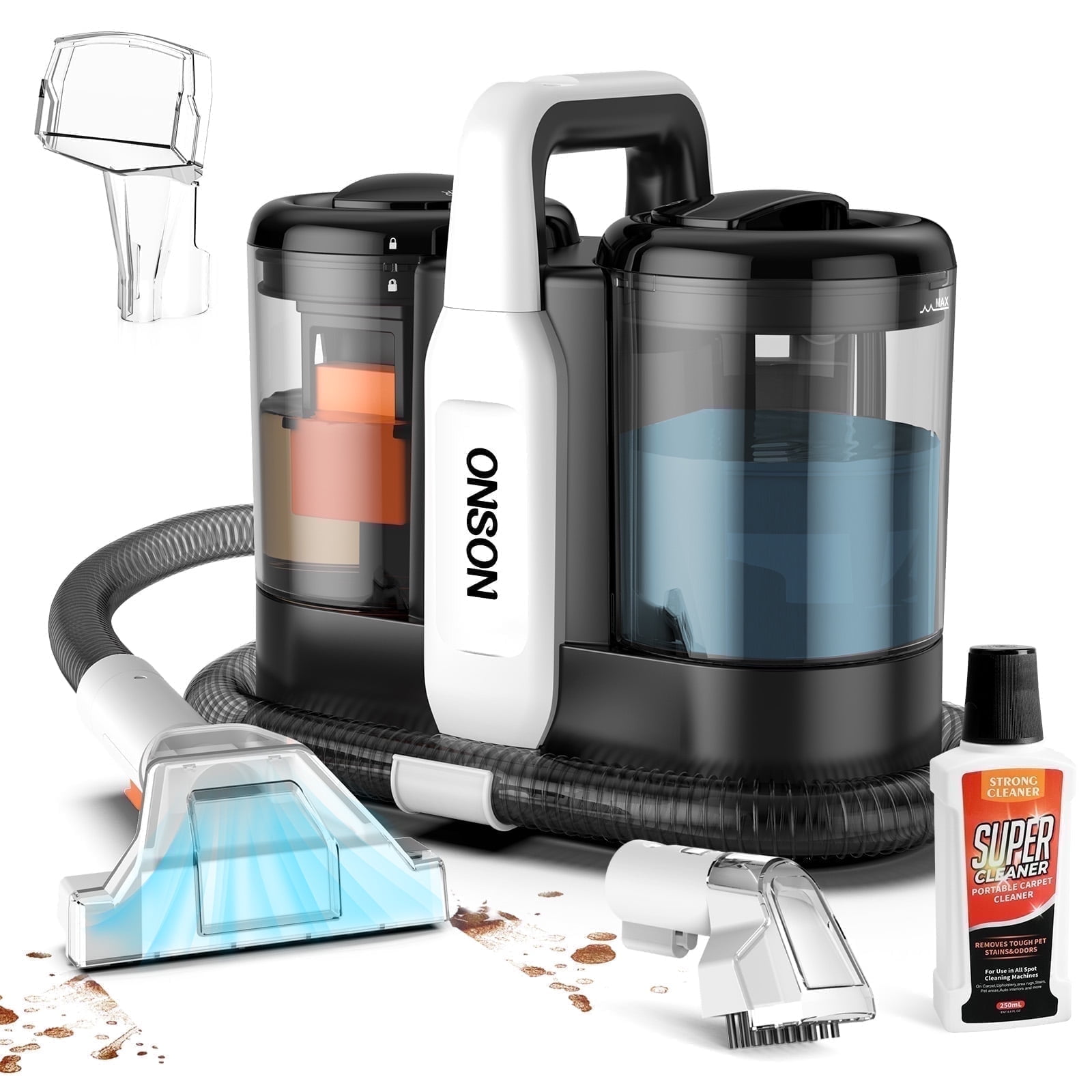 ONSON Portable Carpet Cleaner Machine, Handheld Upholstery Spot Vacuum ...