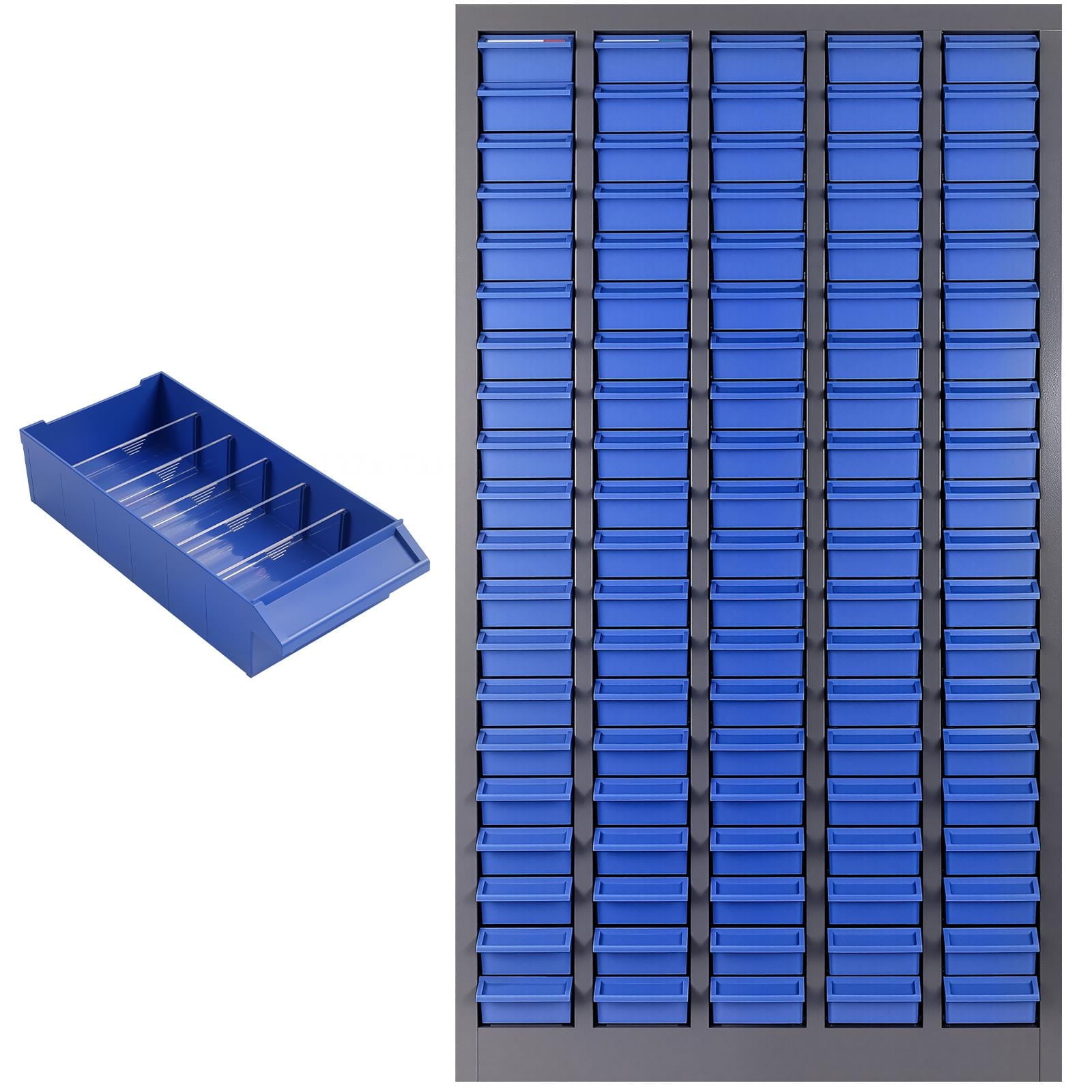 Parts Organizer Cabinet, 100 Grid Organization, Heavy-Duty Steel Frame ...