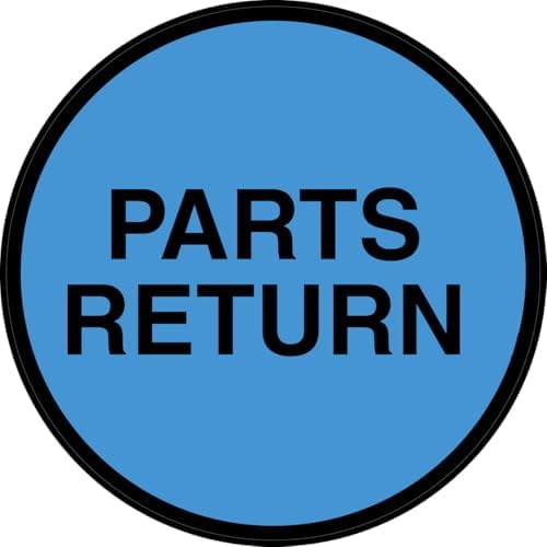 Parts Return - Sign Placement Signs 12-Inch Circular Round Metal Tin ...