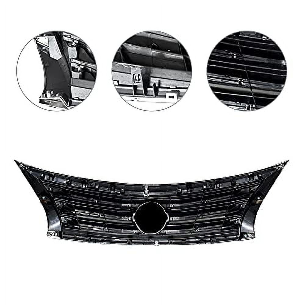 PartsFlow Front Bumper Grille Black With Chrome Trim Grill For 2013 ...
