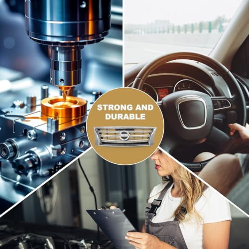 PartsFlow Front Bumper Grille Upper Grill Chrome Shell Black Insert For ...