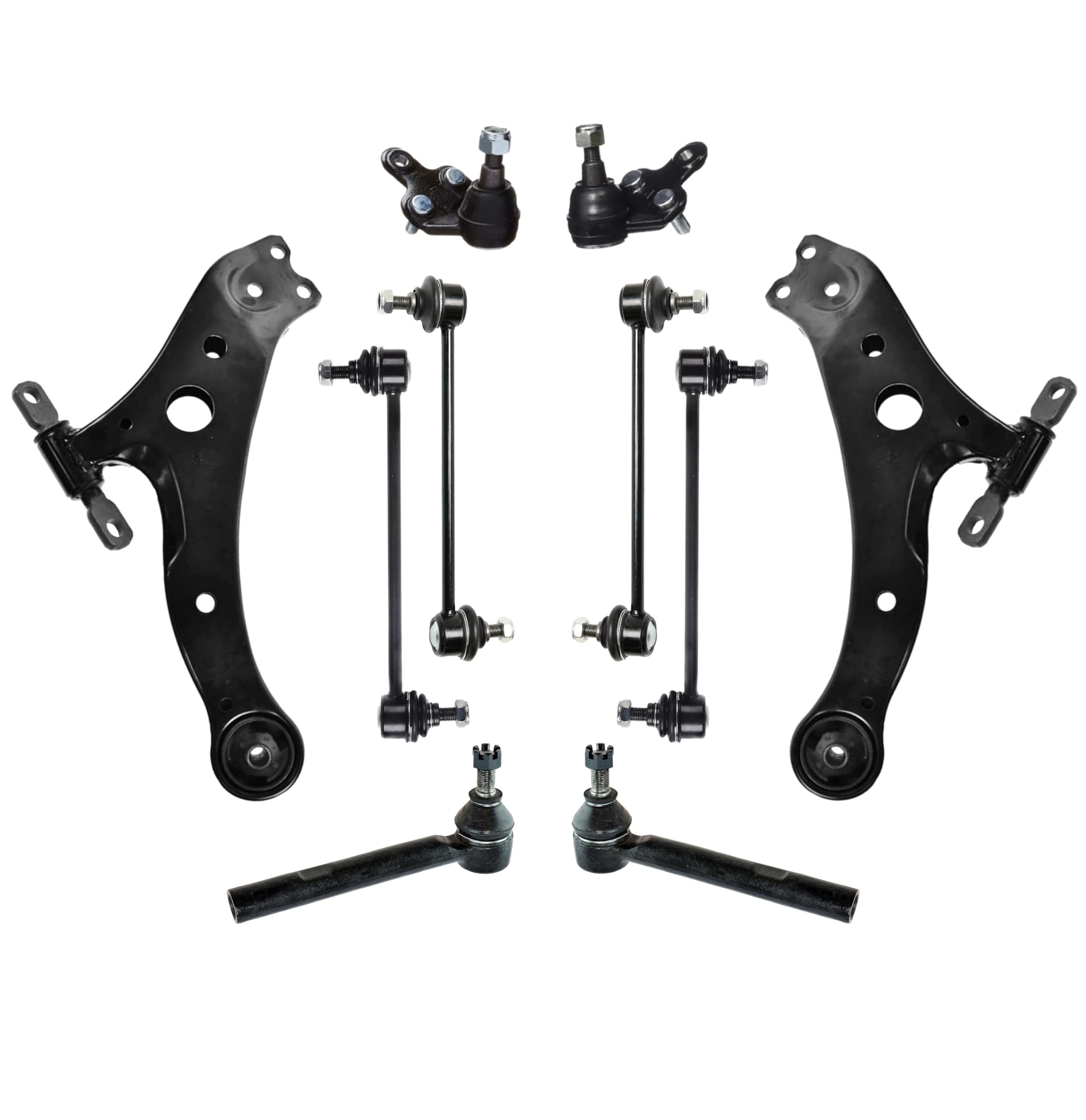 PartsW - 10 Pc Front & Rear Suspension Kit Lower Control Arms, Sway Bar ...
