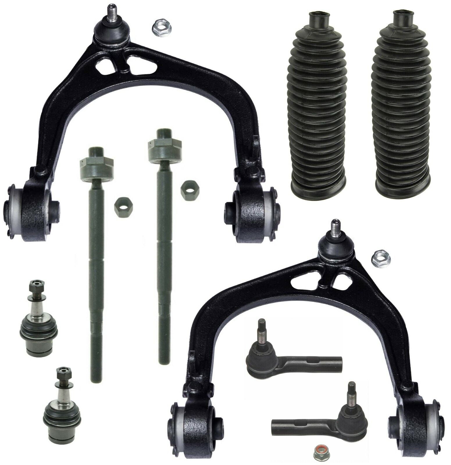 PartsW 10 Pc Front Suspension Kit Upper Control Arms With Ball Joints ...