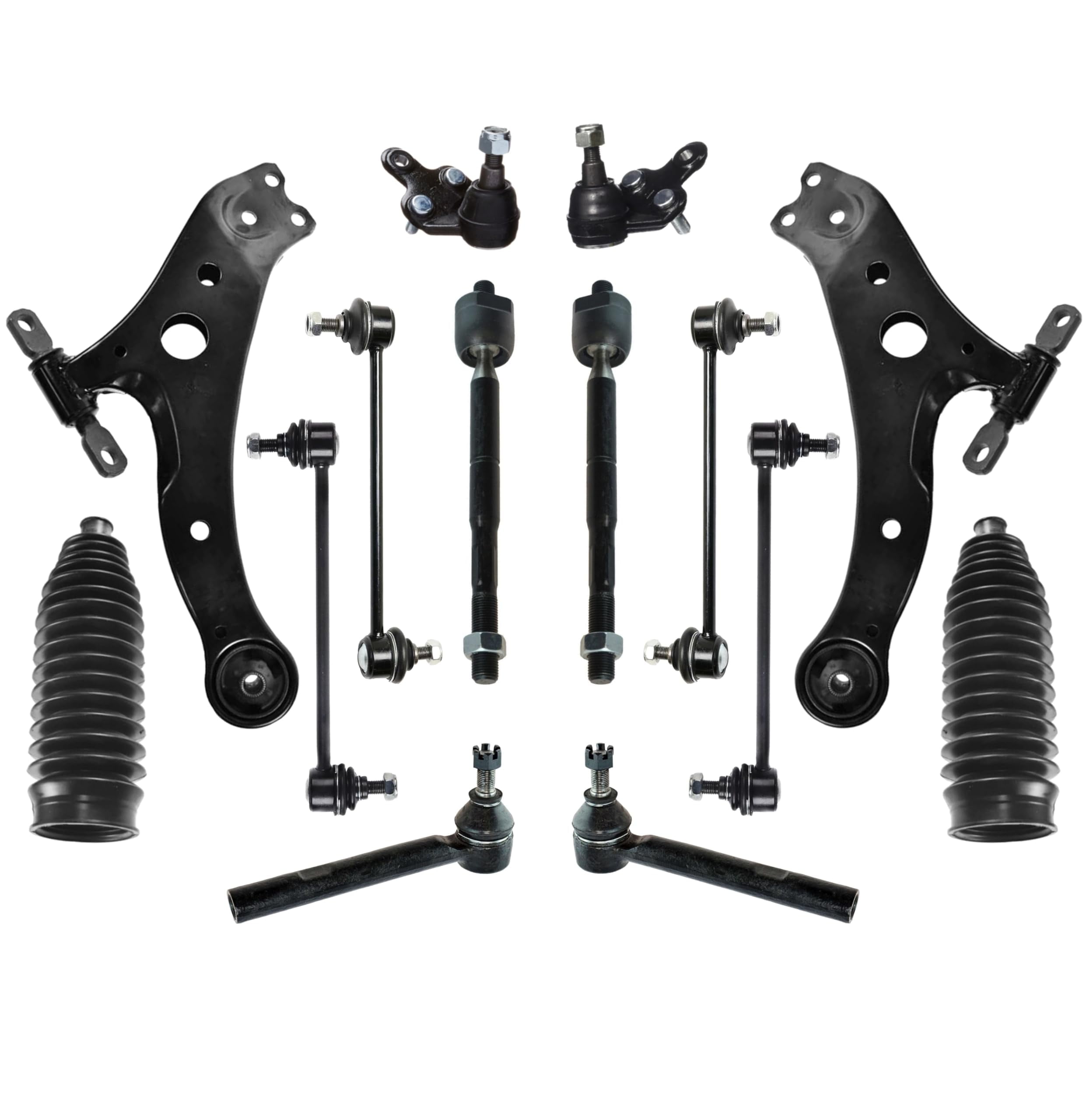 PartsW - 14 Pc Front & Rear Suspension Kit Lower Control Arms, Sway Bar ...