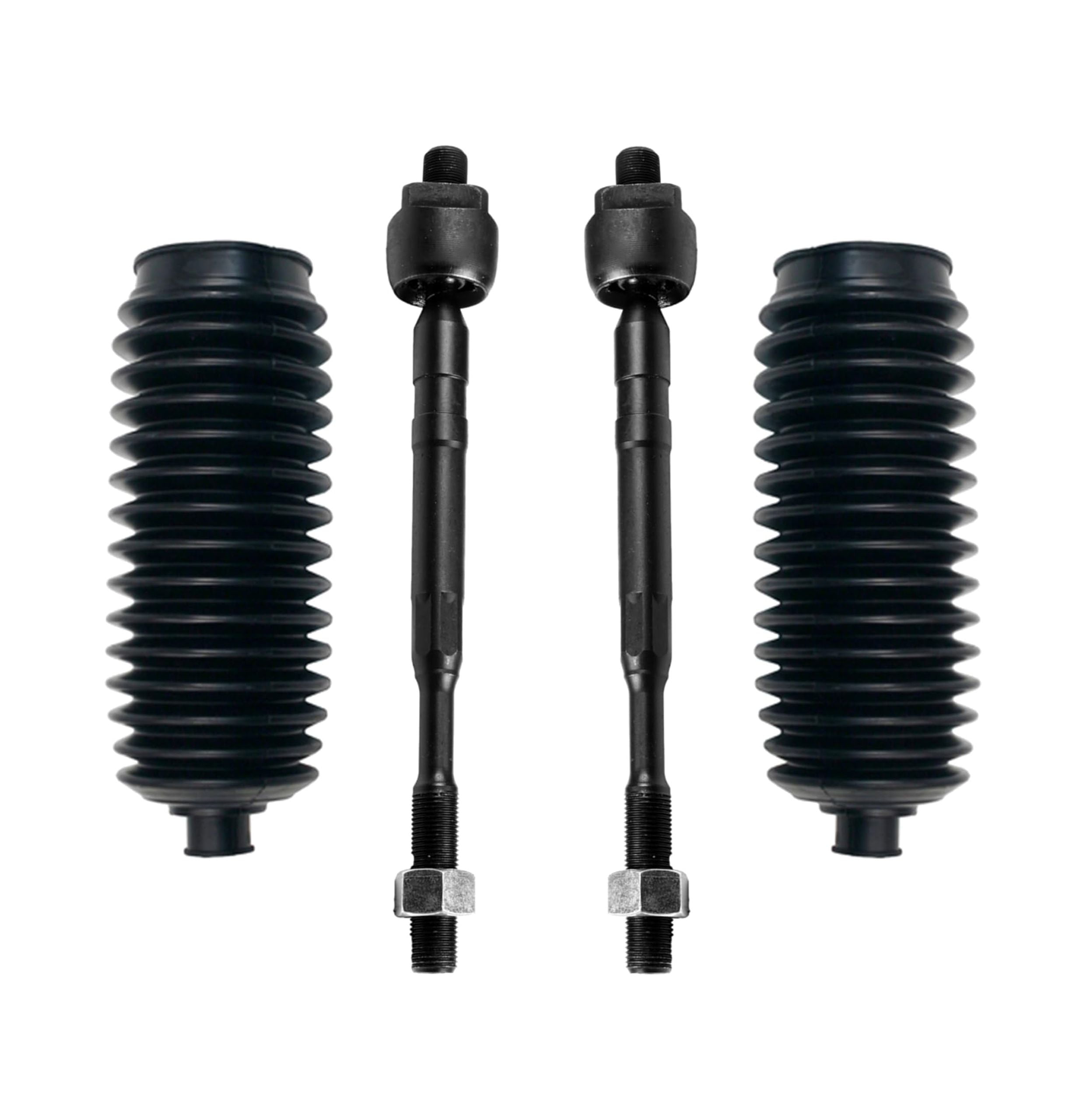 PartsW - 4 Pc Front Inner Tie Rod Ends with Steering Gear Bellows Kit ...