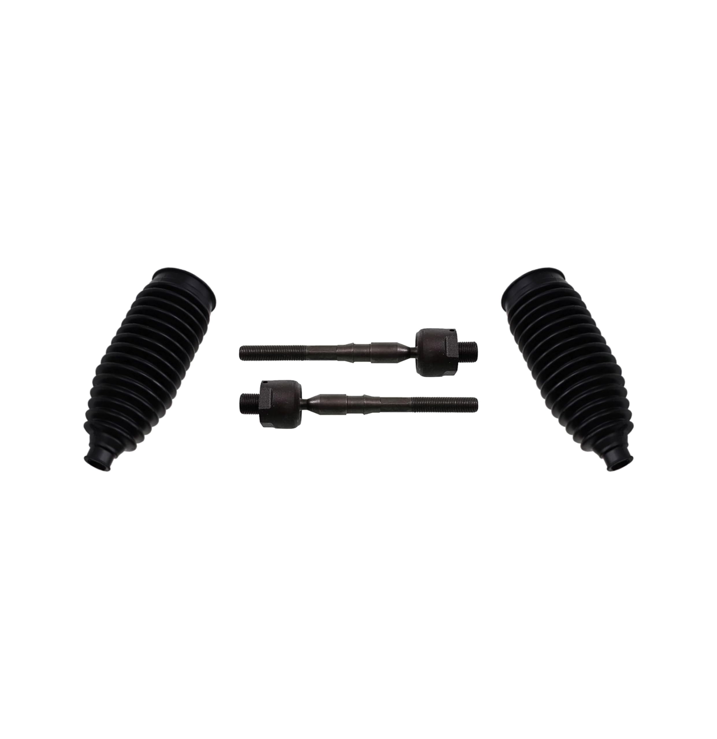 PartsW - 4 Pc Front Rack & Pinion Bellow Boots, Inner Tie Rod Ends ...