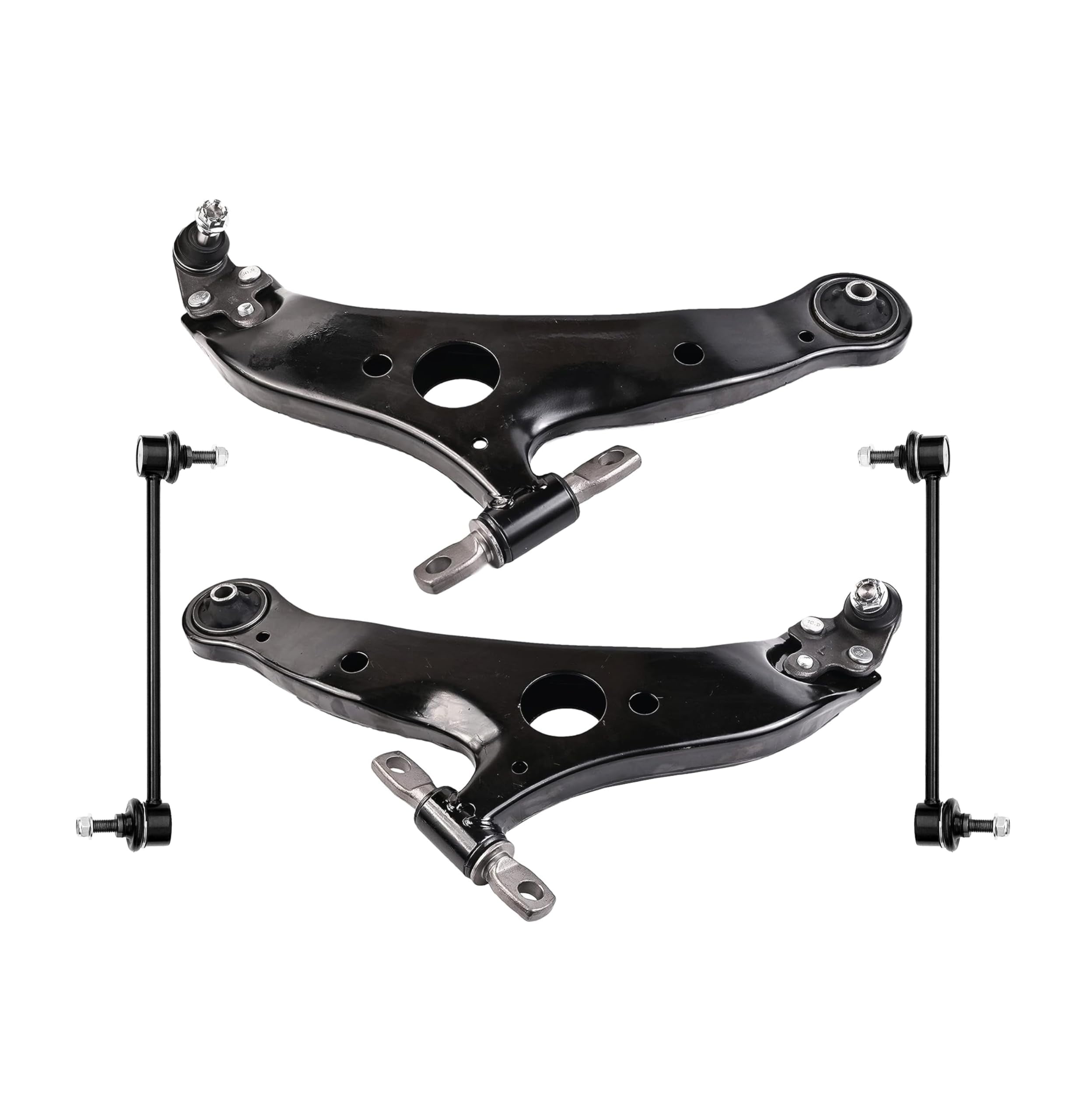 PartsW - 4 Pc Front Stabilizer Sway Bar Links + Lower Control Arms with ...