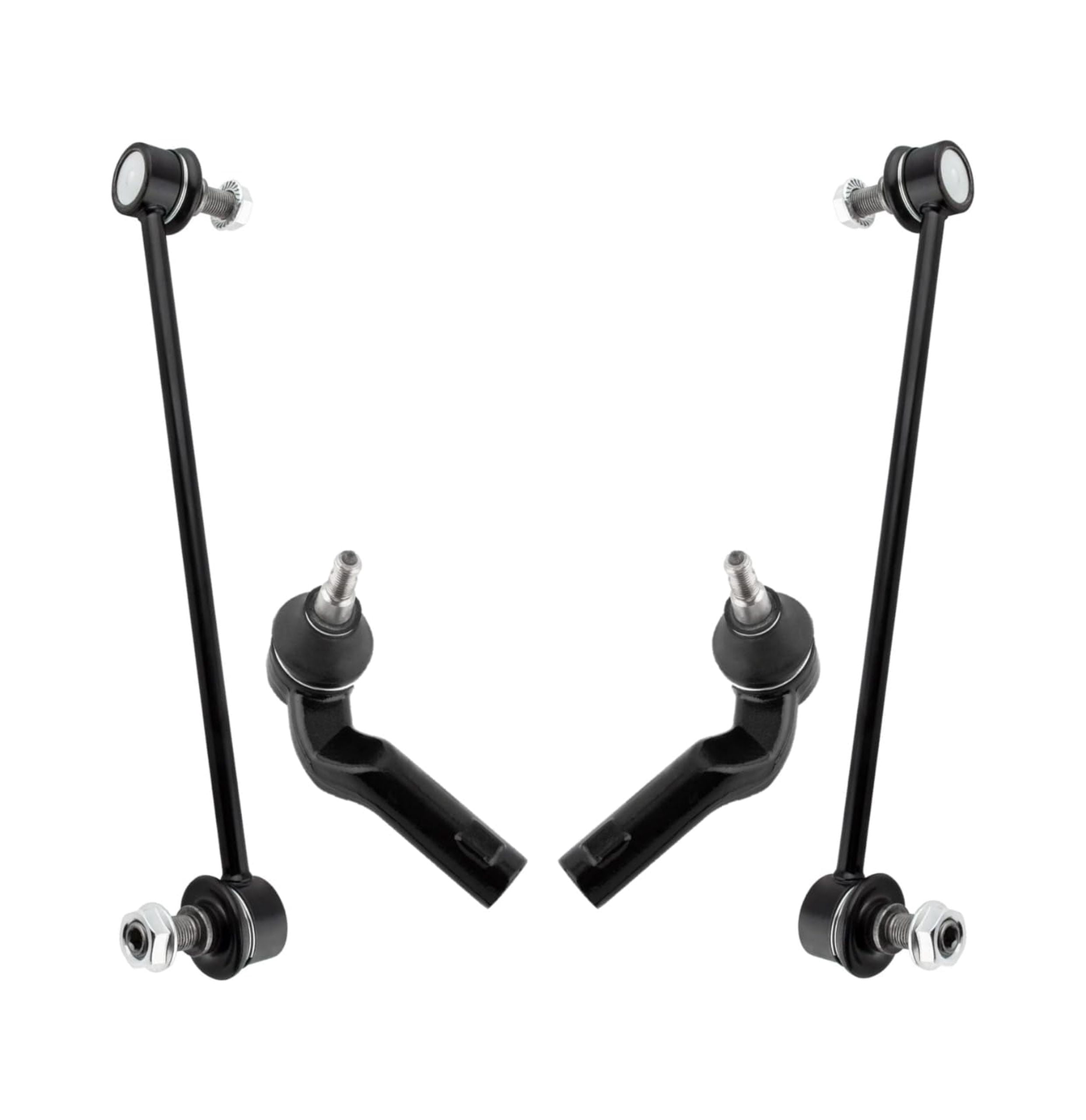 PartsW - 4 Pieces Front Outer Tie Rod Ends + Sway Bar End Links ...