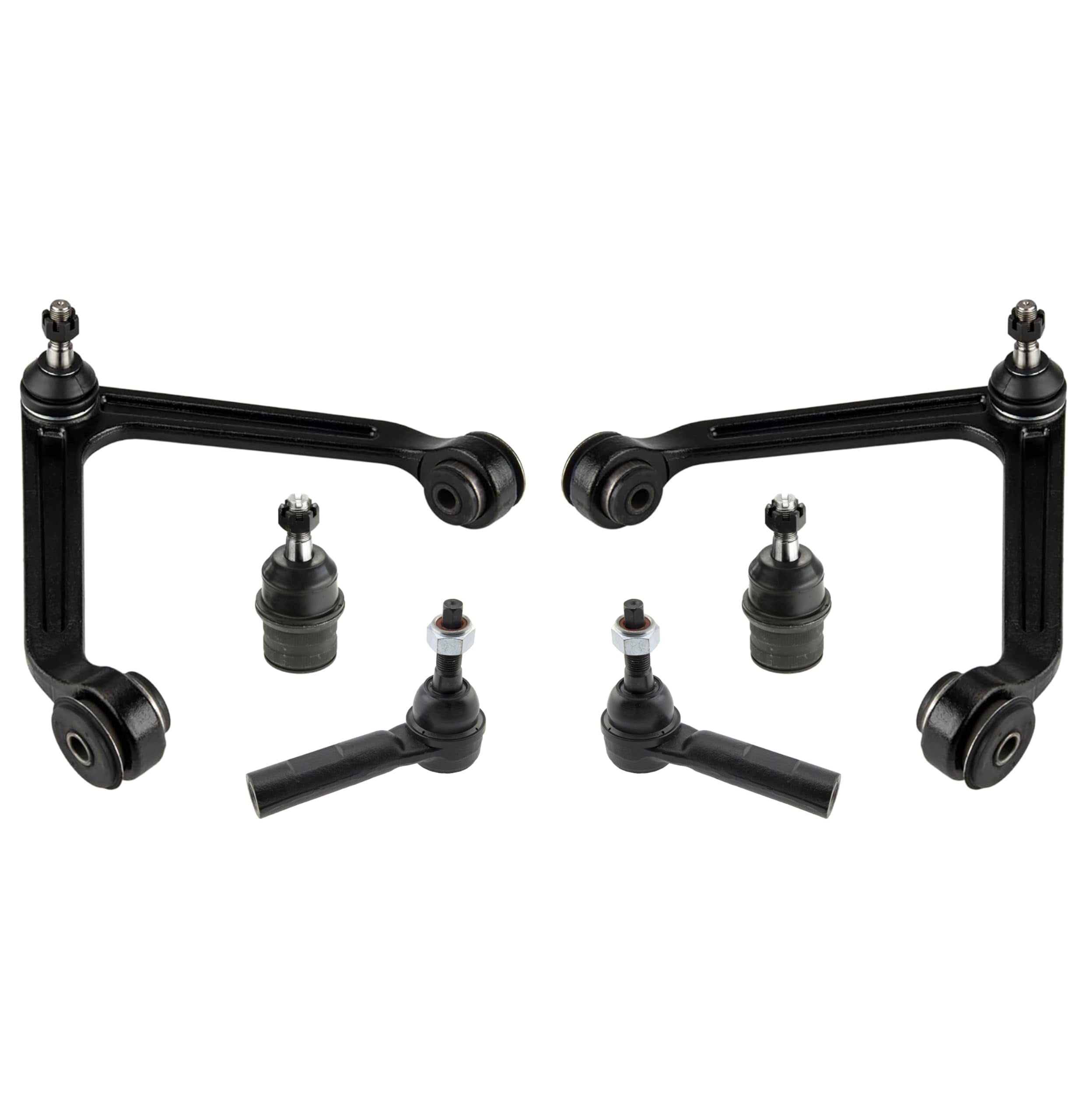 PartsW - 6 Pc Suspension Kit Upper Control Arms, Lower Ball Joints ...
