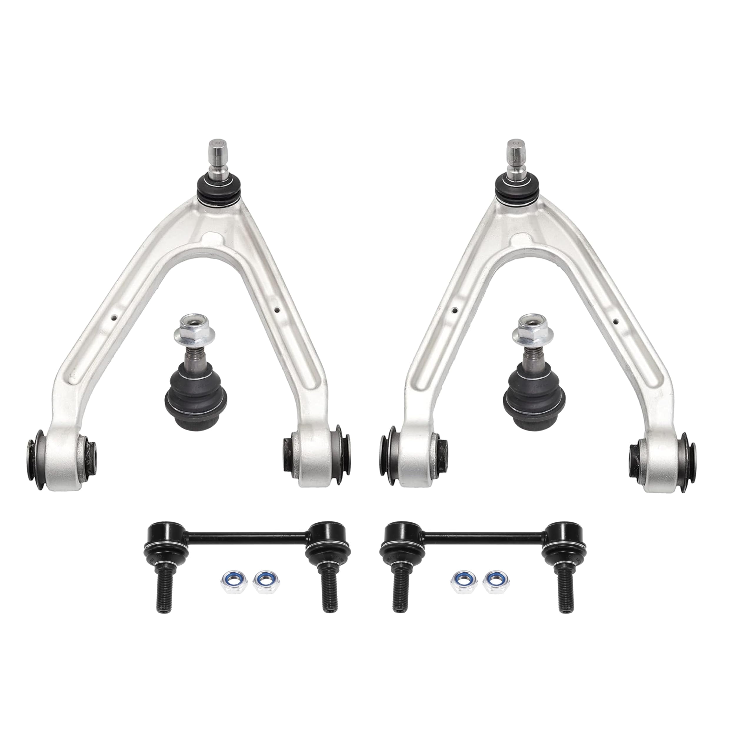 PartsW - 6 Pc Upper Control Arms, Sway Bar End Links, Lower Ball Joints ...