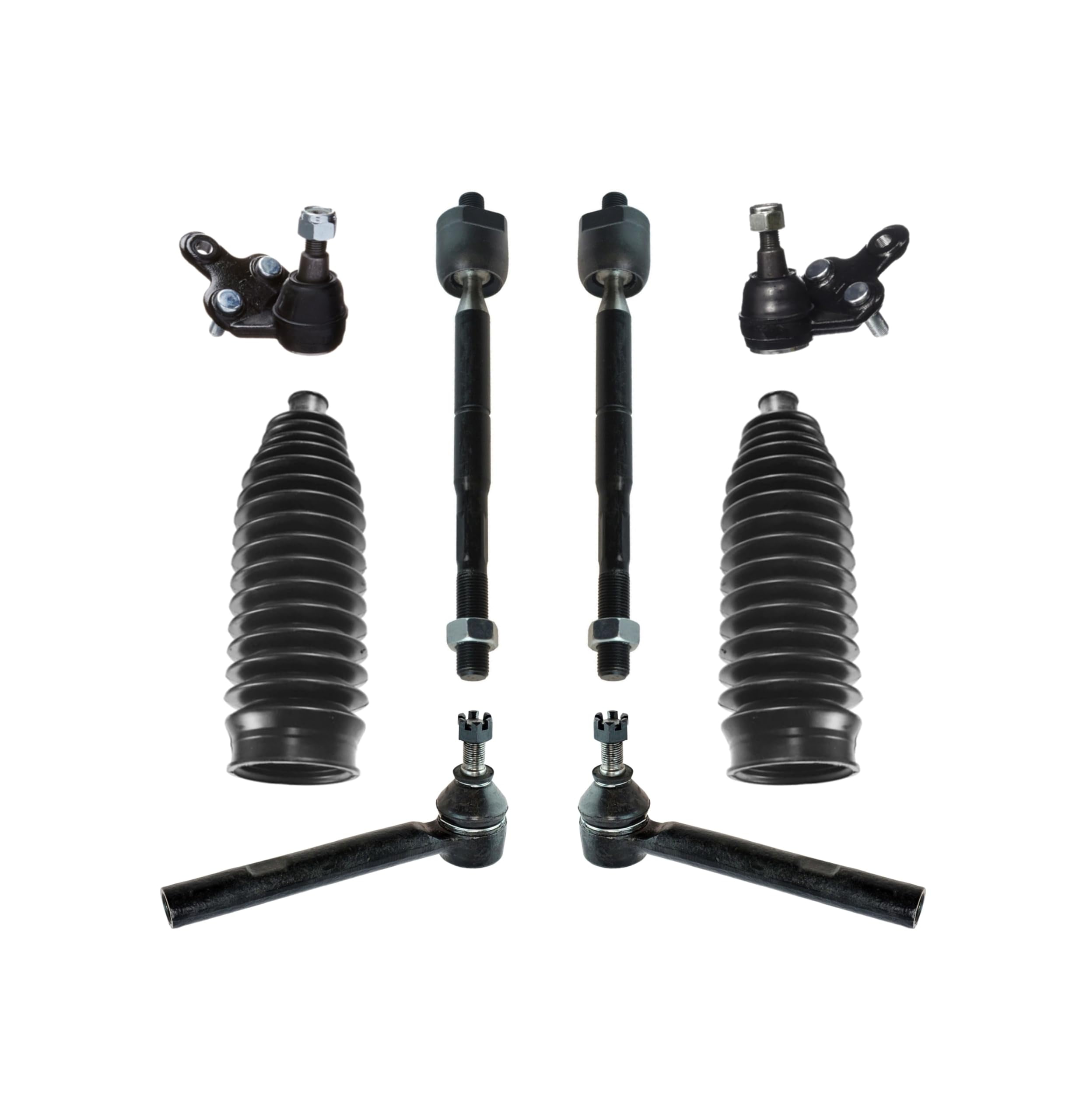 PartsW - 8 Pc Front Suspension Kit Tie Rod Ends Outer Inner, Steering ...