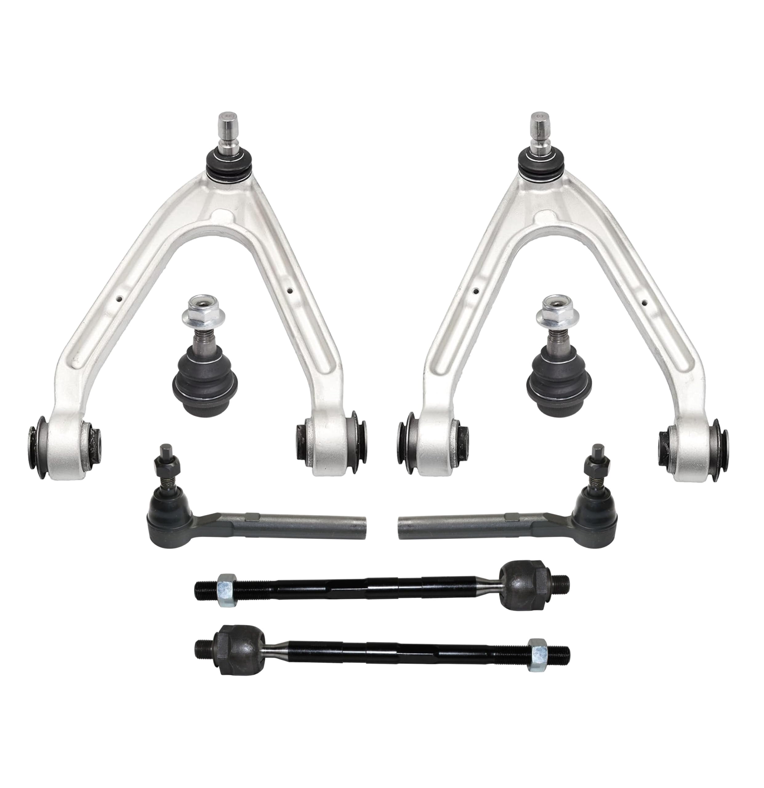 PartsW - 8 Pc Front Suspension Kit Upper Control Arms, Tie Rod Ends ...