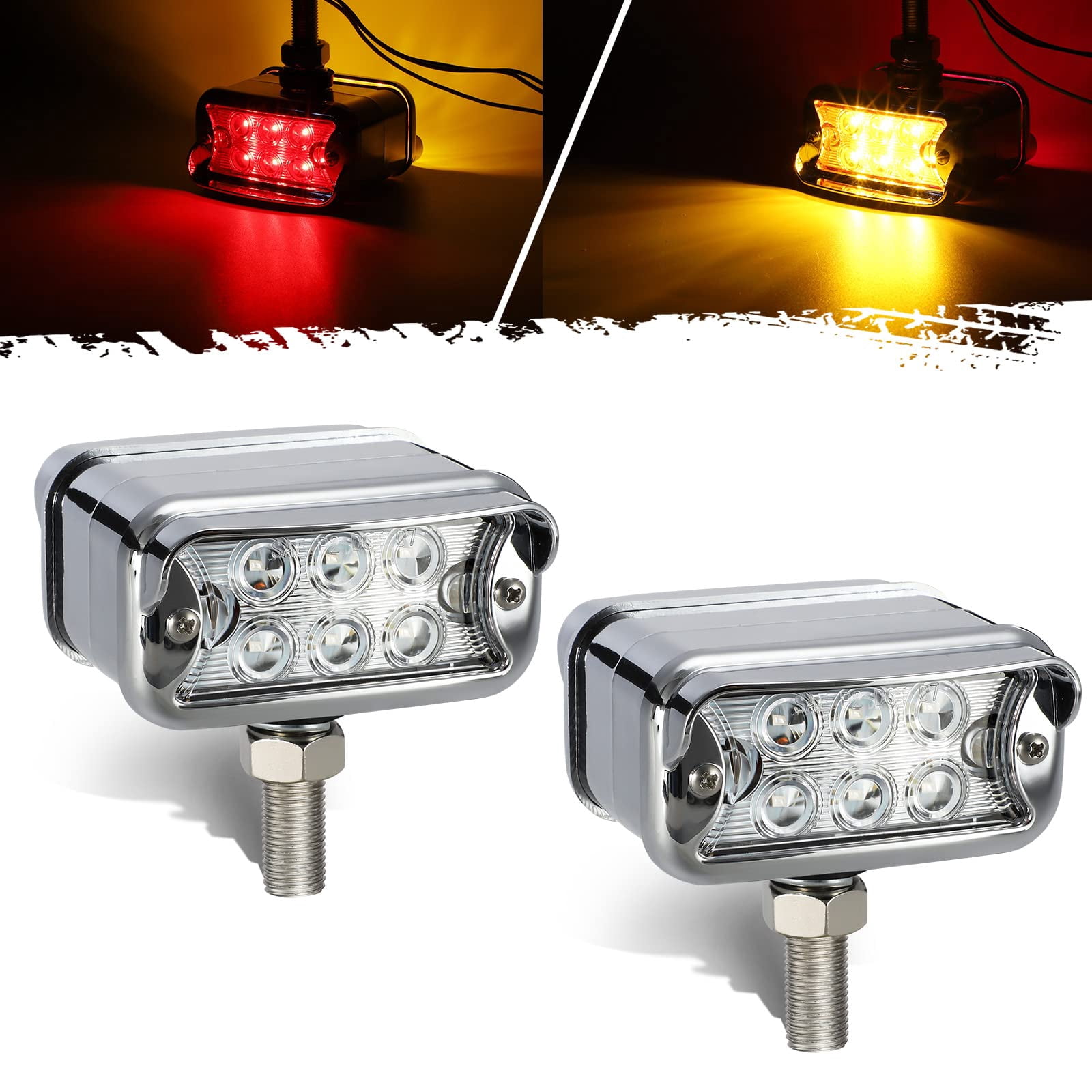 Partsam 2Pcs Dual Revolution STF9 12 LED Marker Lights, Turn Signal ...