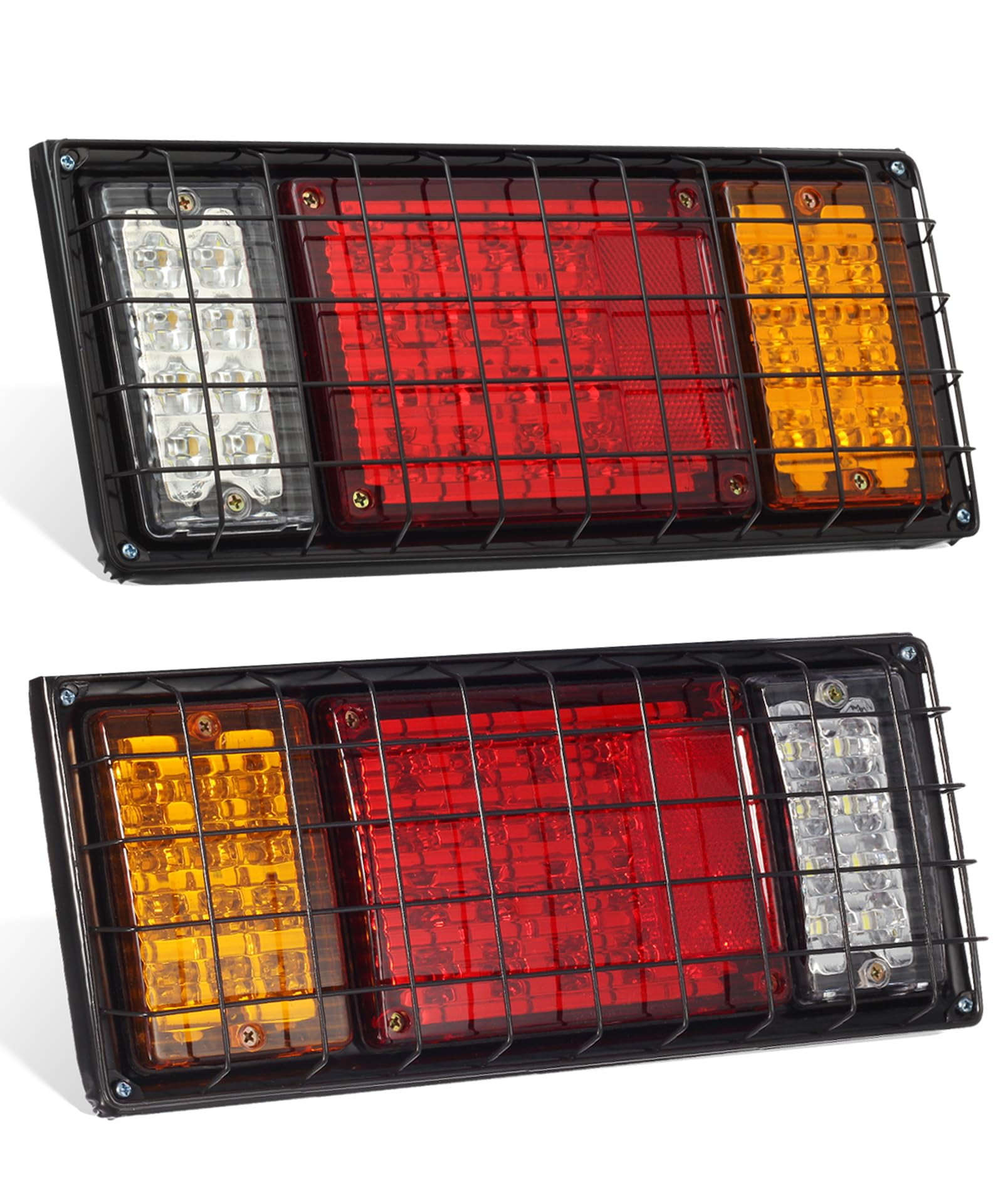 Partsam 2Pcs LED Truck Trailer Tail Lights Bar 40 LED Waterproof Tail ...