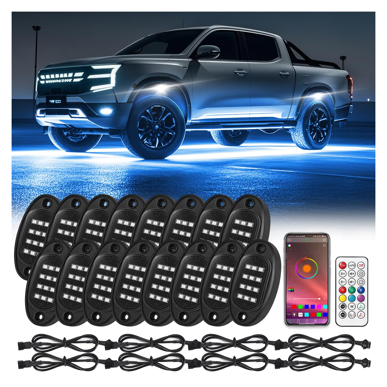 Partsam 31LED Amber Cab RRF12 Marker Light Waterproof Top Roof Running ...