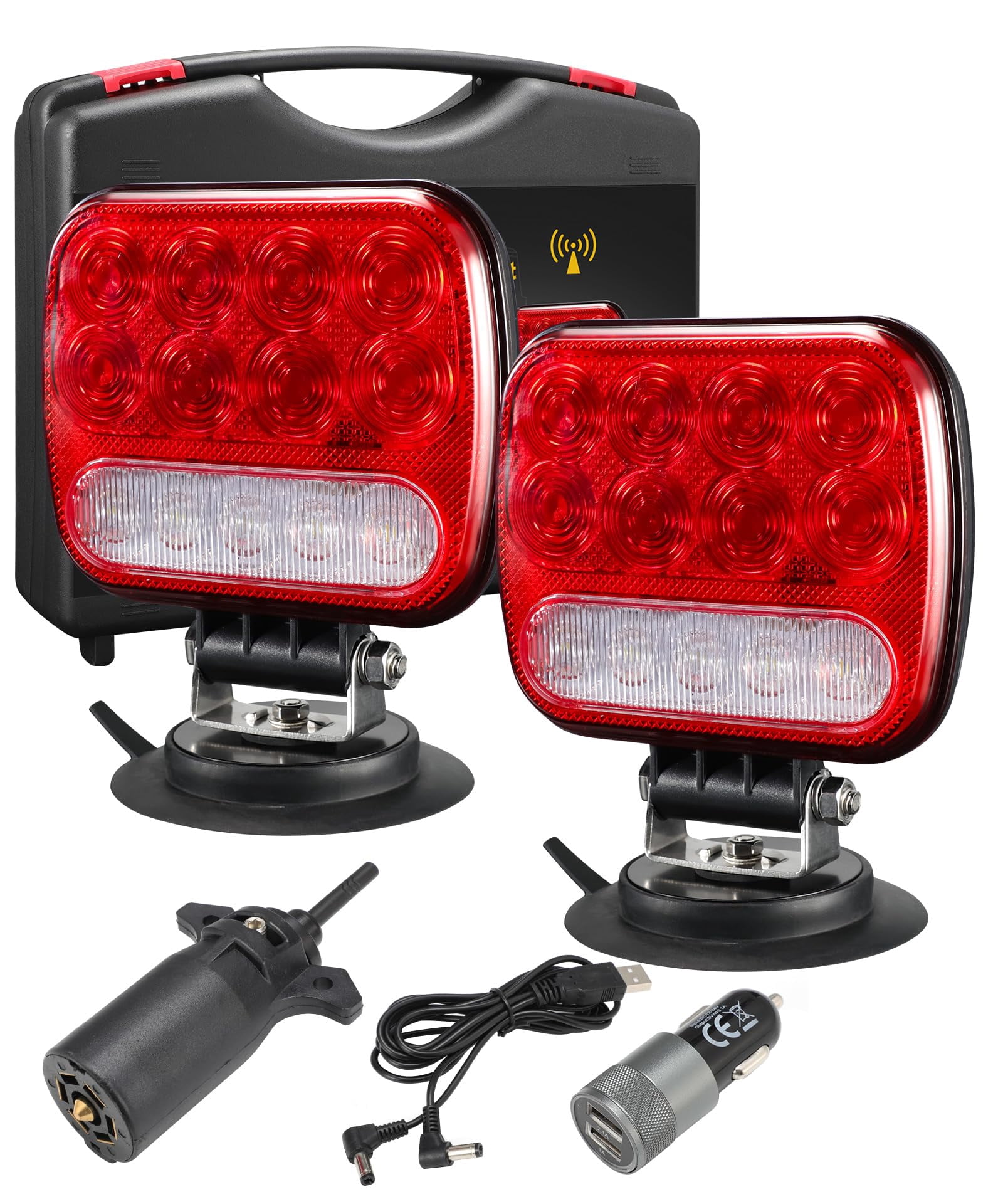 Partsam LED Magnetic Towing MMF7 Tail Light Wireless LED Light Kit ...