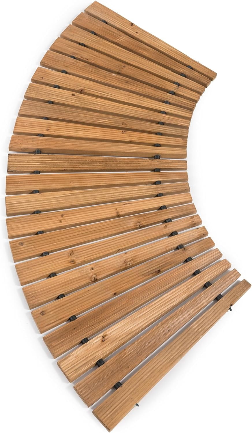 Party 18" W Curved Outdoor Wooden Pathway, 4 ft Rollout Outdoor Garden ...