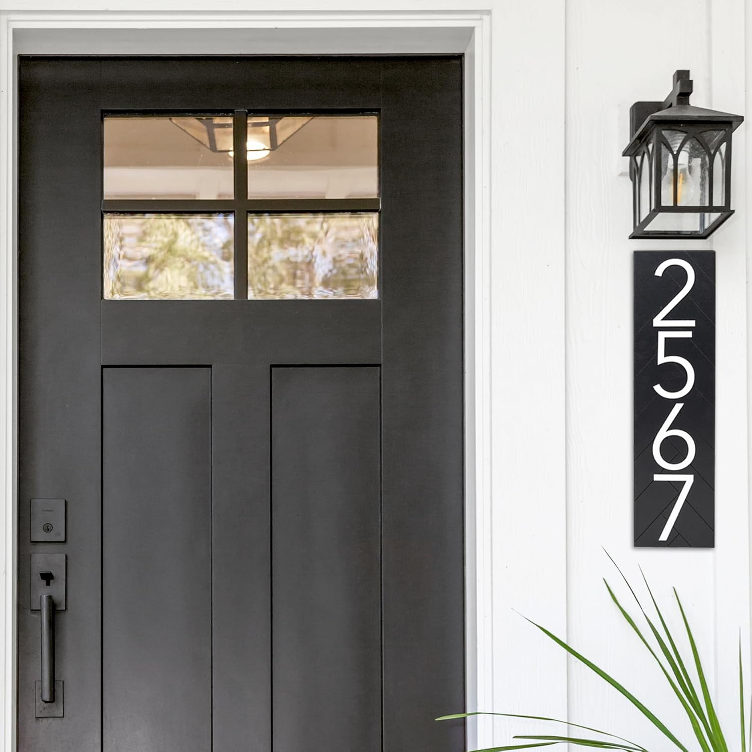 Party – 20” Custom Address Number Sign - Black or White – Vertical or ...