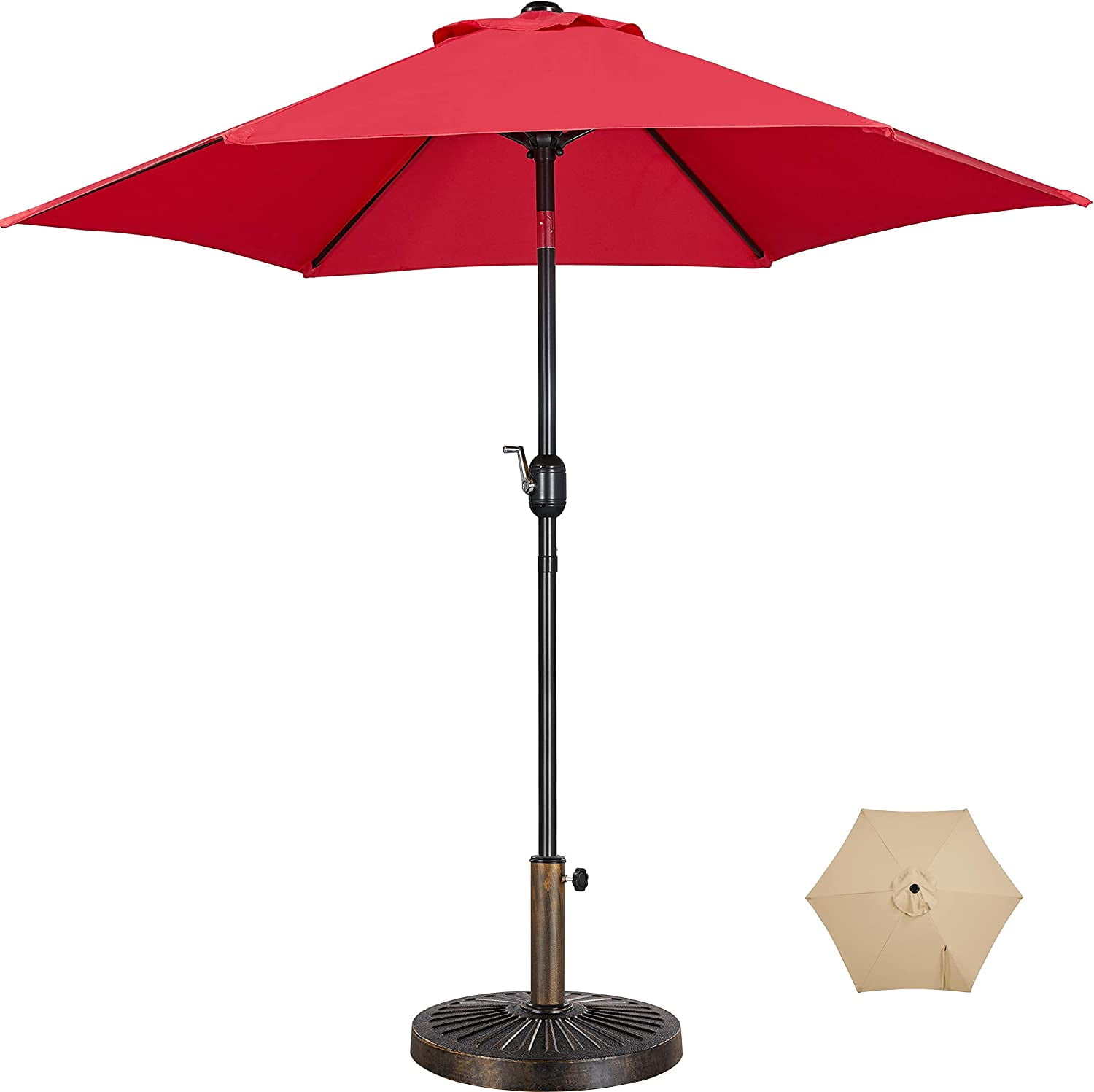 Party 7.5FT Garden Table Umbrella with 30lb Patio Umbrella Base, Patio ...