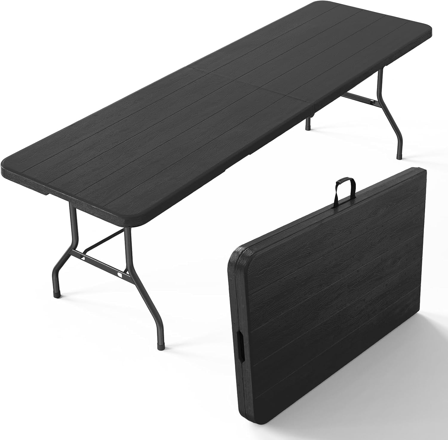 Party 8 Foot Plastic Folding Table Portable Long Table for Indoor ...