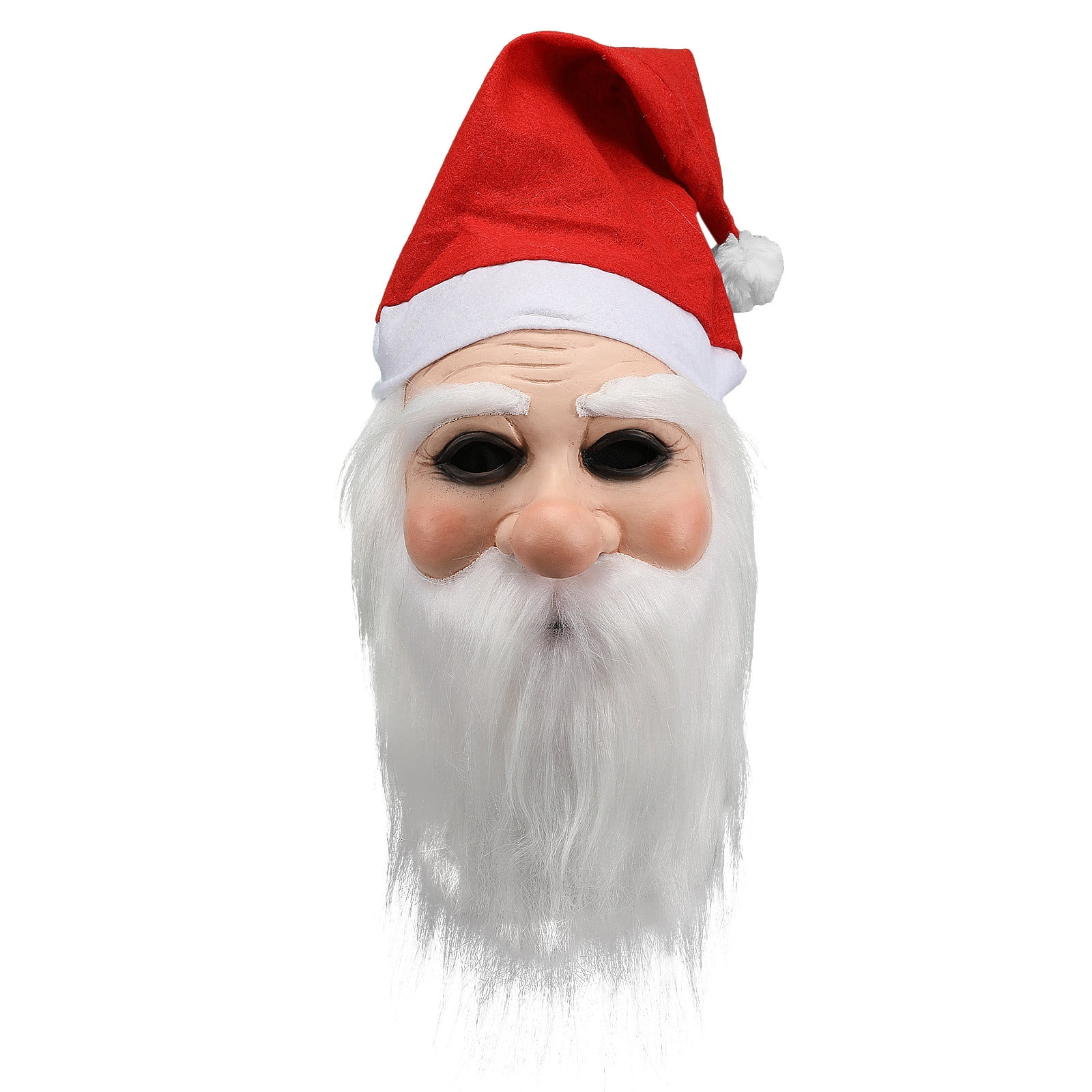 Party 9 Party Christmas Santa Latex Santa Same Style Latex Head Cover White Beard Old Man Props
