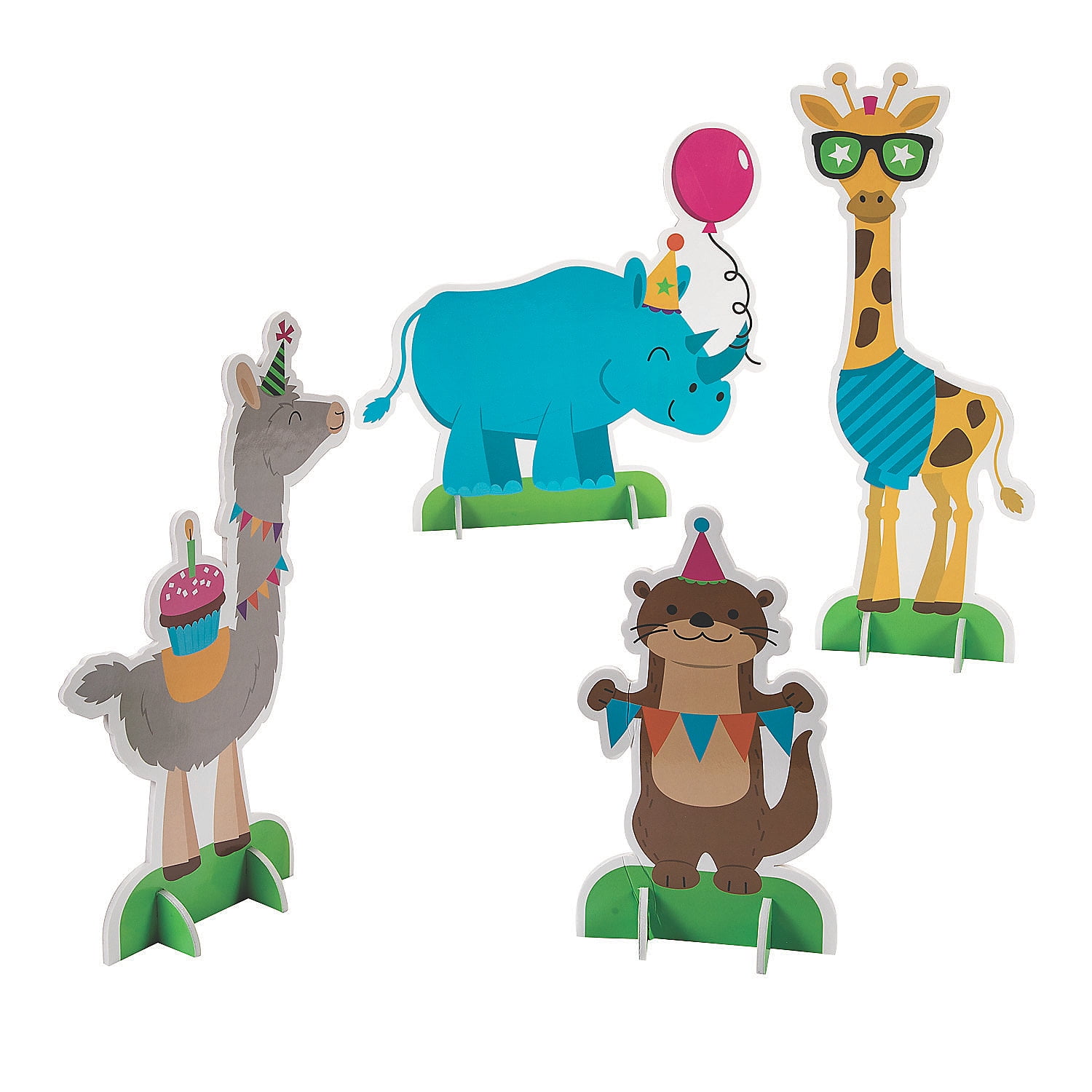 Party Animal Centerpiece - Party Decor - 4 Pieces - Walmart.com