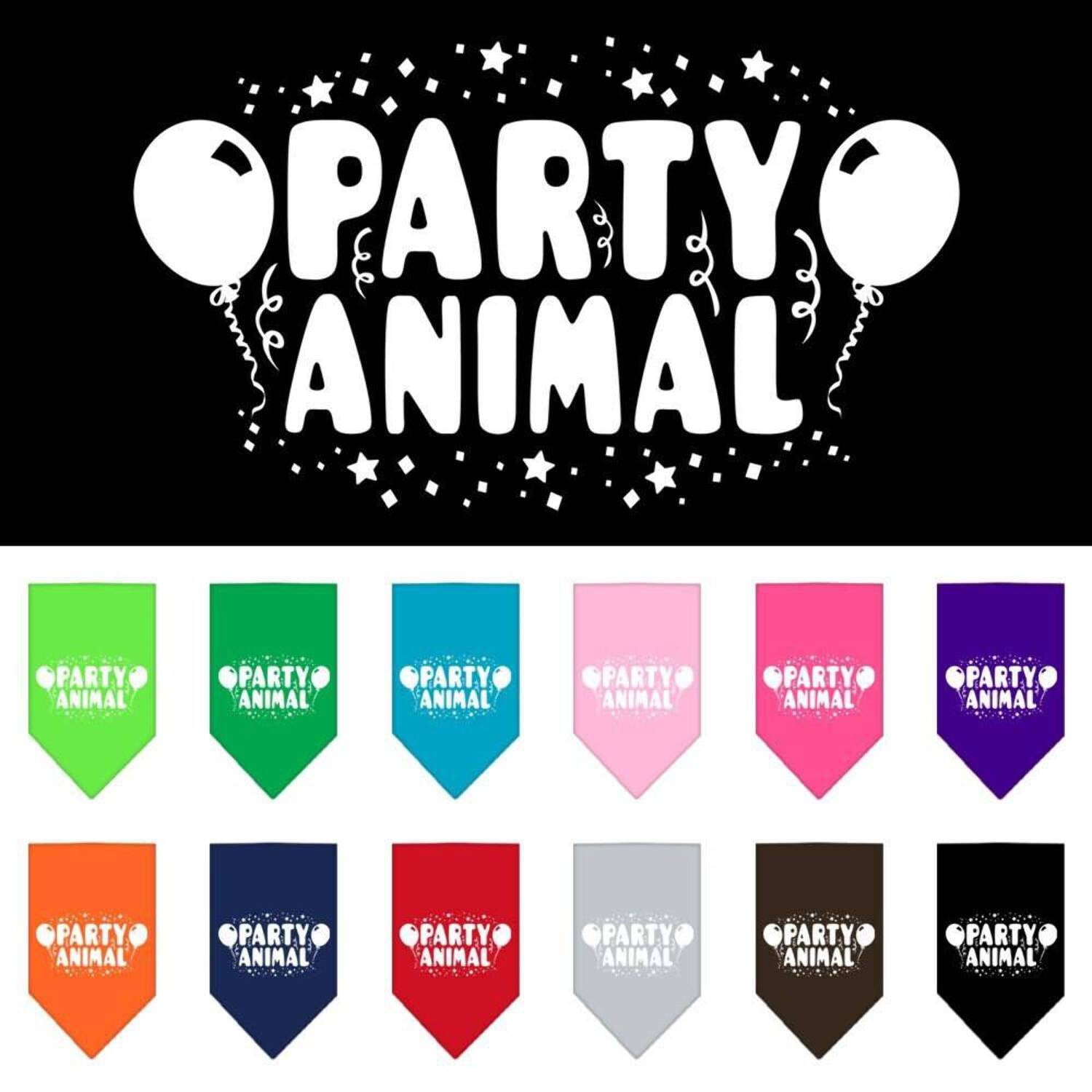 Pet and Dog Bandana Screen Printed, "Party Animal" - Walmart.com