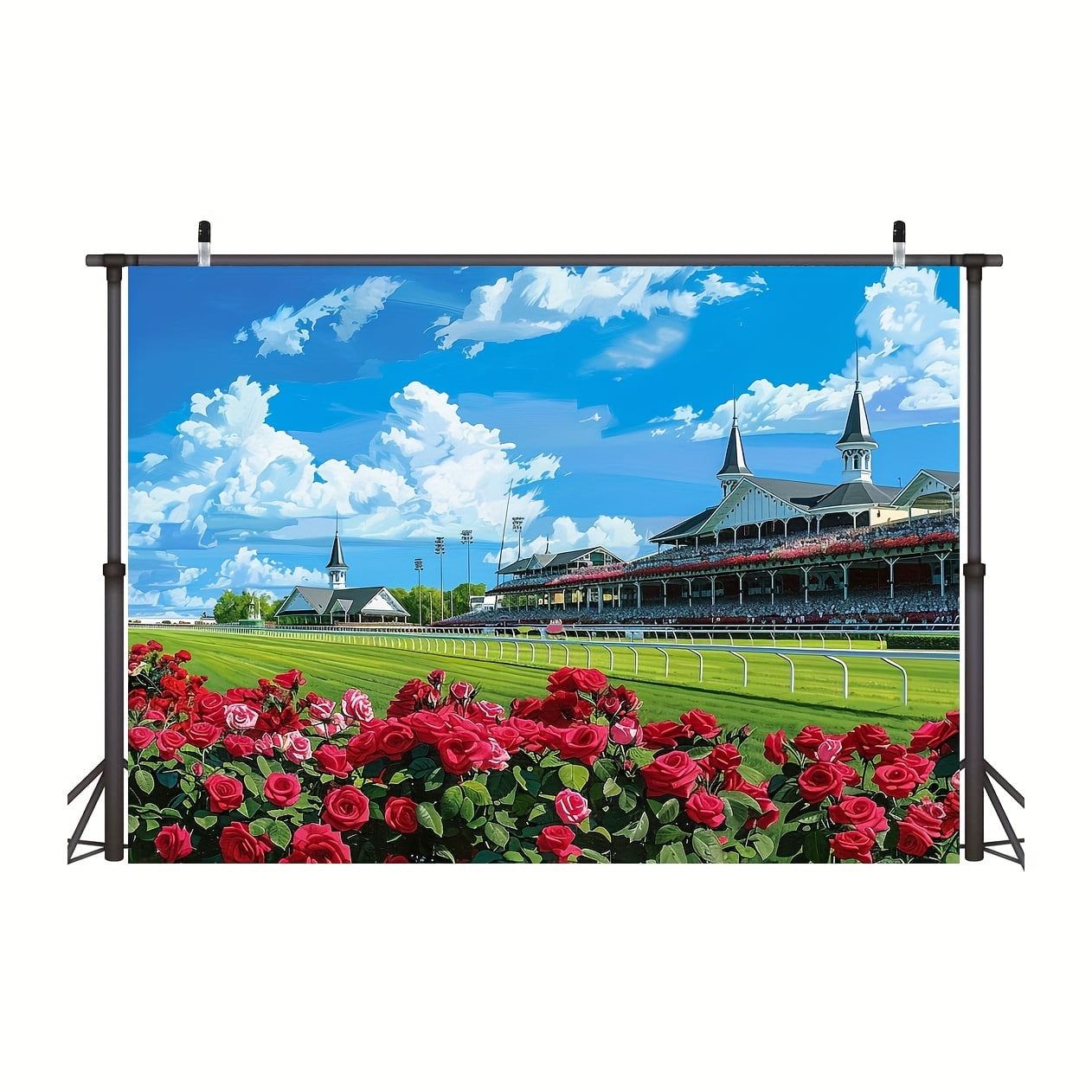 Party Backdrop - Polyester Photo Booth Banner for Run for The Roses ...