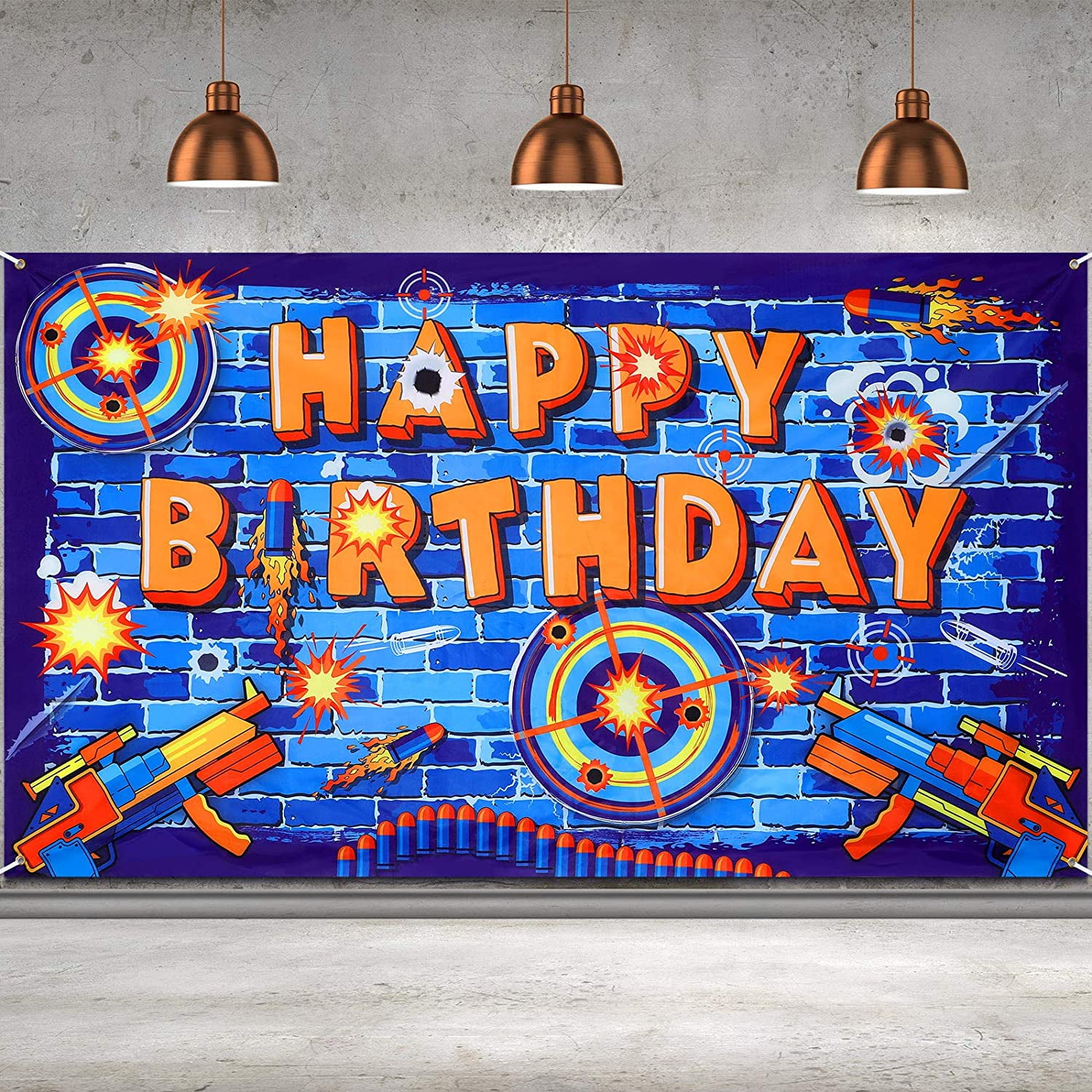 Party Backdrop dart Happy Birthday Backdrop Target Shooting Photography ...