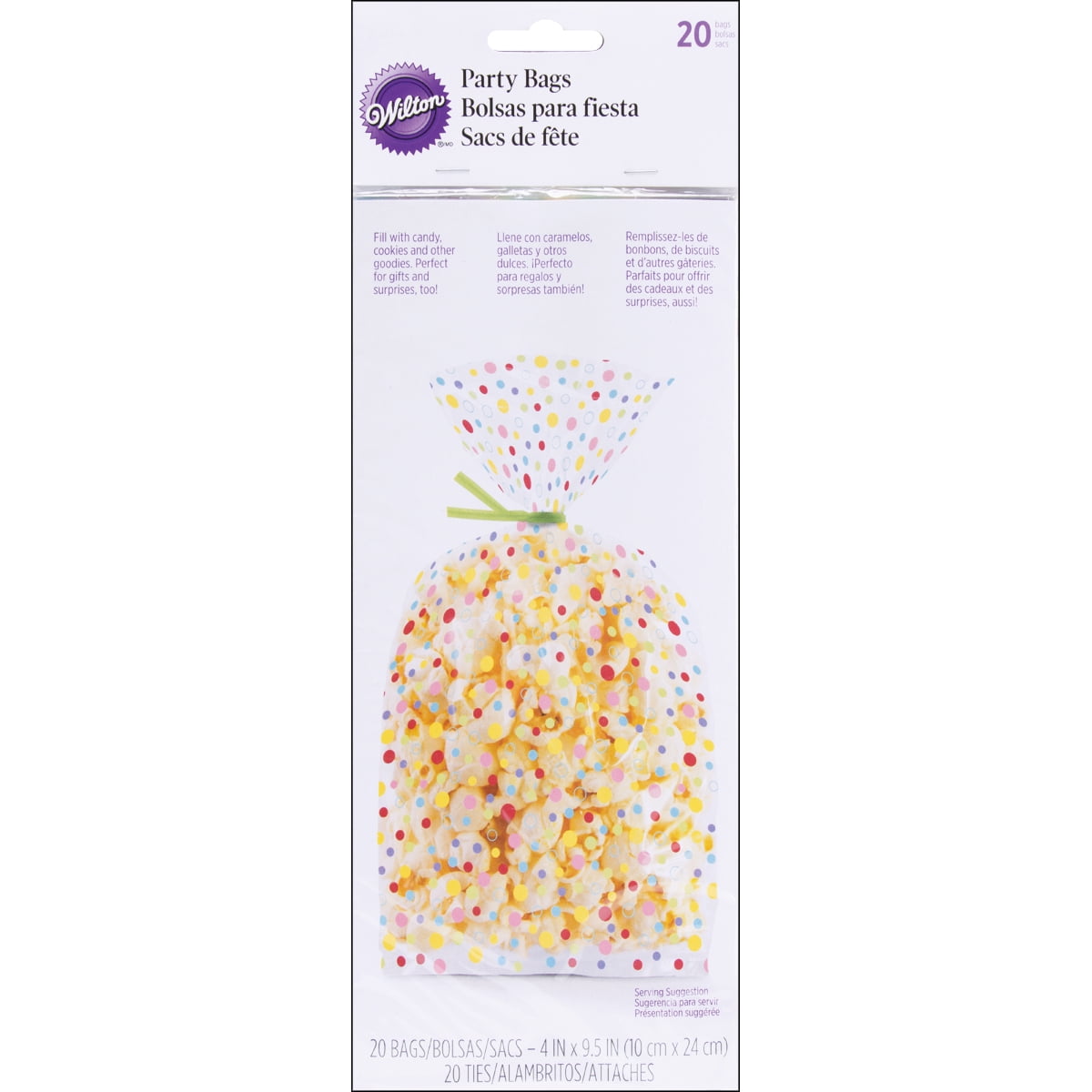 Party Bags 4"X9.5" 20/Pkg-Sweet Dots - Walmart.com