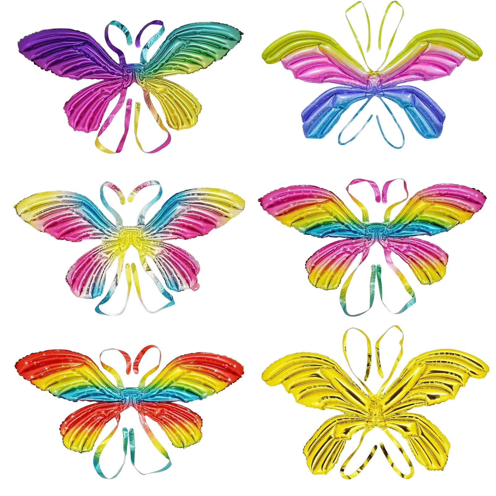 Party Balloon Gradient Ramp Reusable Colorful Butterfly Wing Shape Kids ...