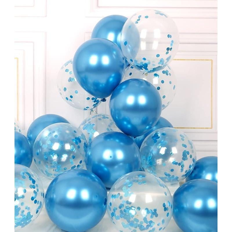Party Balloons Pack of 42 - Metallic Gold Balloons & Gold Confetti ...
