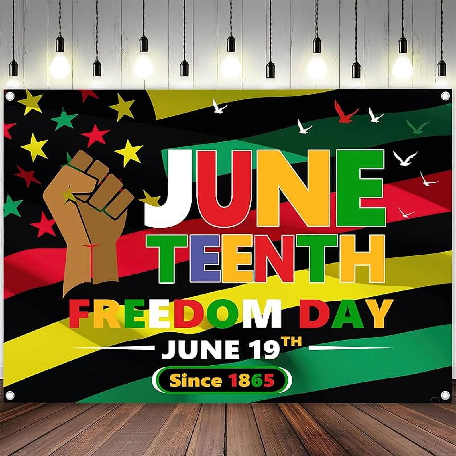 Party Banner Decorations, Black History Freedom African American ...