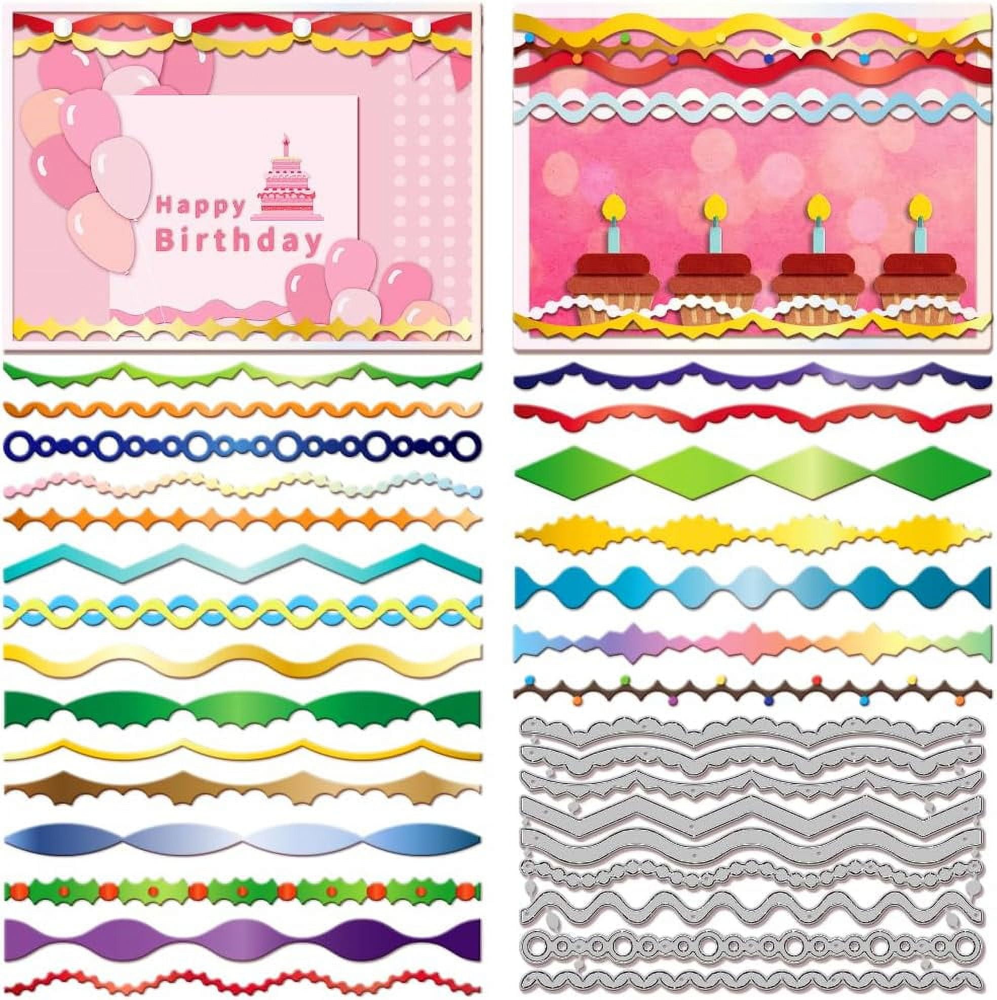 Party Border Metal Die Cuts Edge Frame Metal Cutting Die Base Border ...