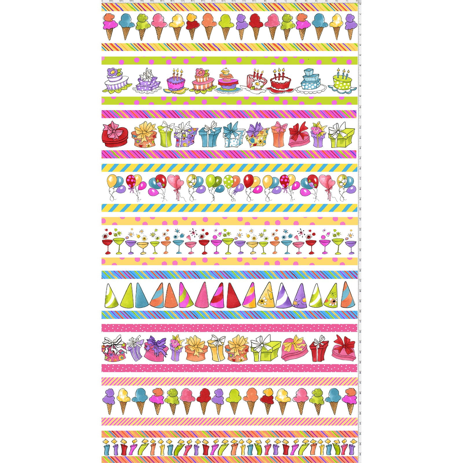 Party Borders White Fabric Panel - Walmart.com