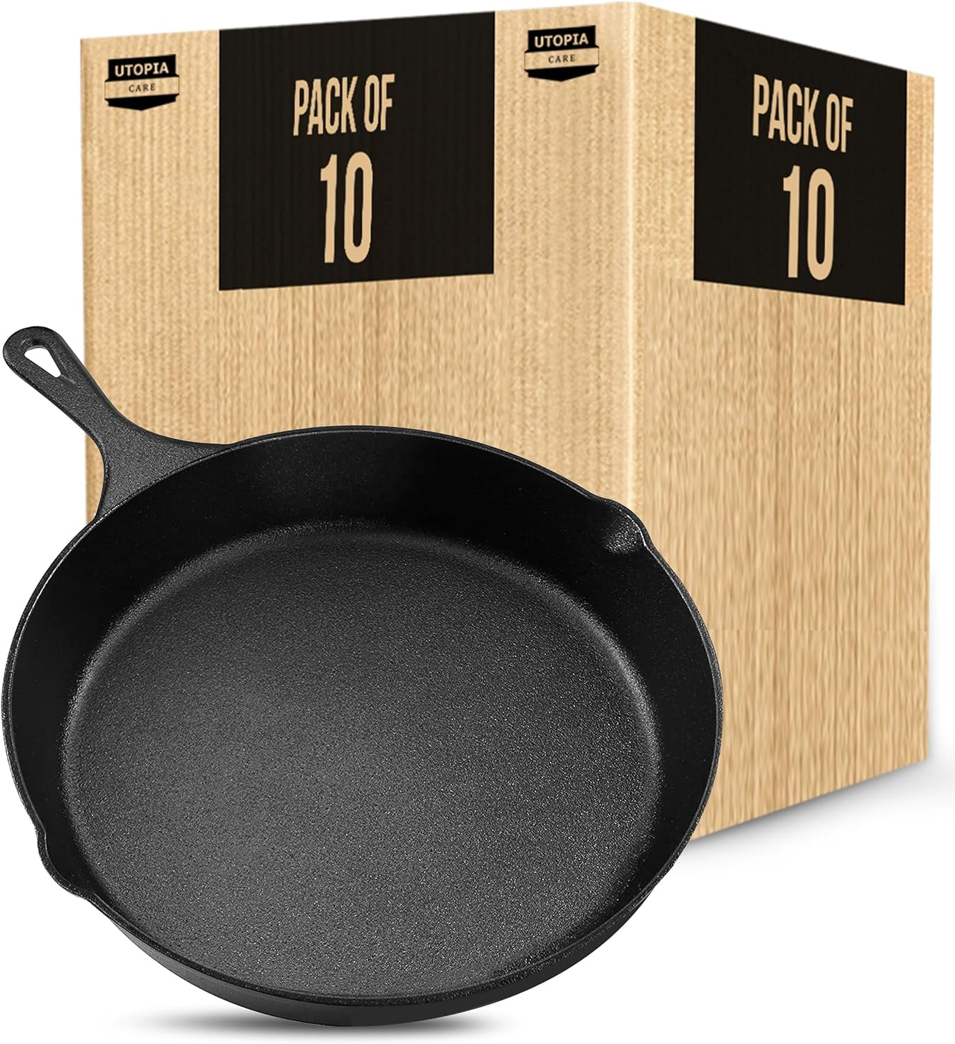 Party Cast Iron Frying Pan 6.5 Inch, Cast Iron Chefs Pan, Pre Seasoned ...