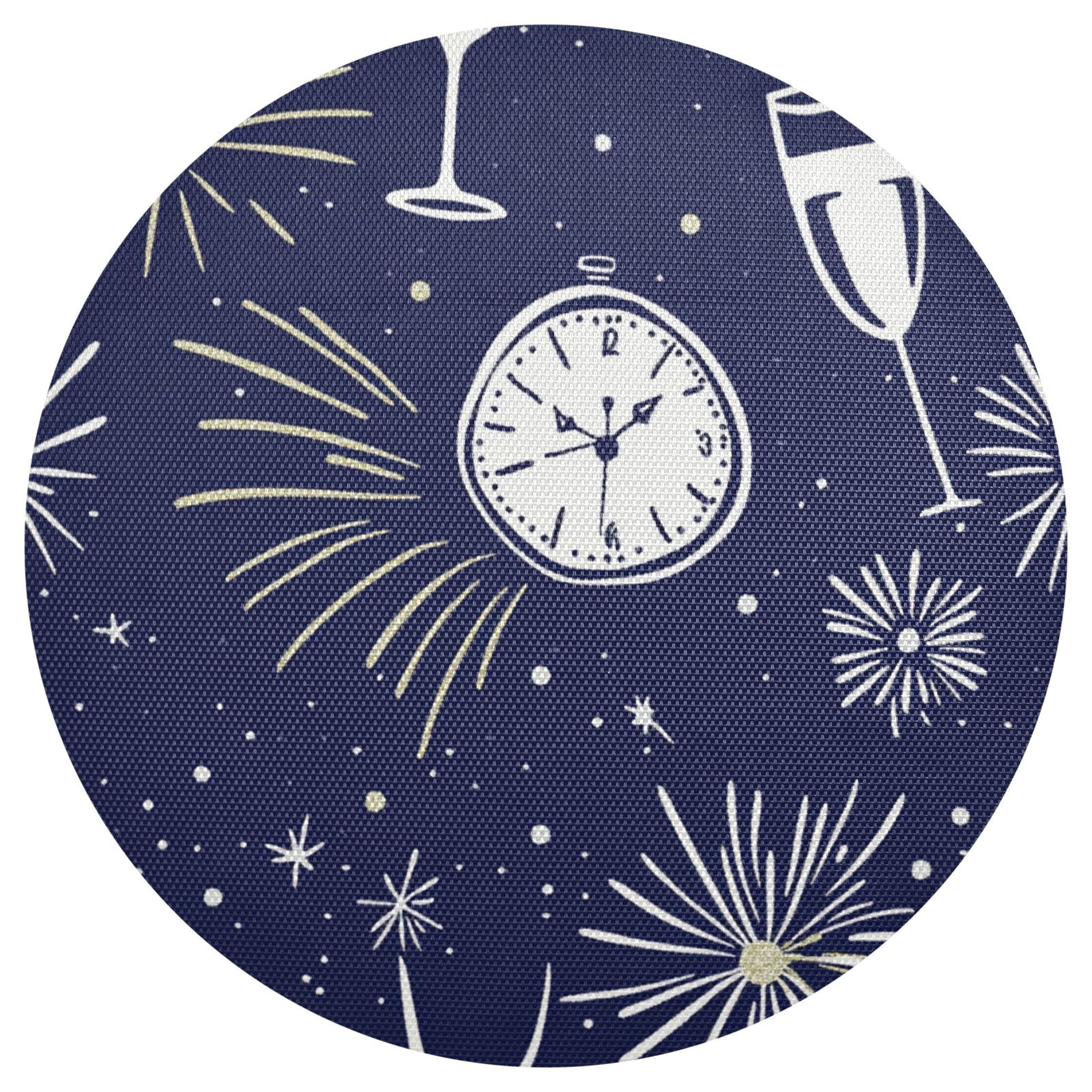 Party Celebration Pattern 4-Piece 15.4in Heat-Proof PVC Plate Mats ...