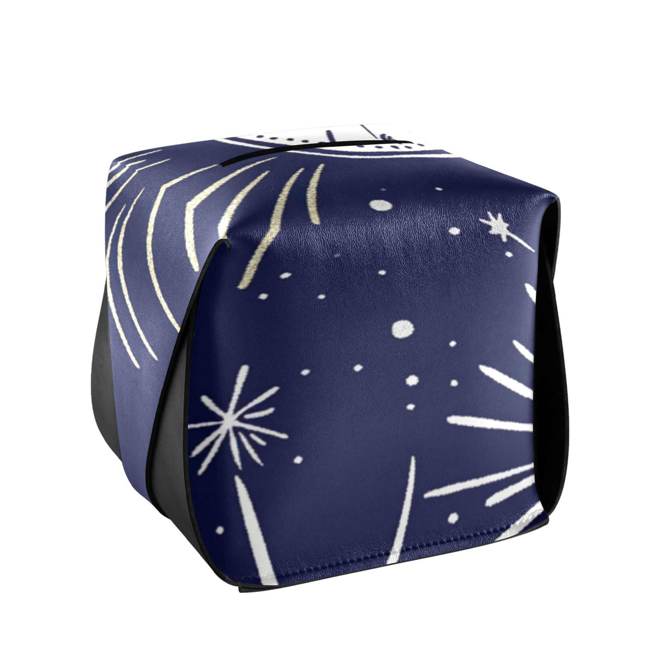 Party Celebration Pattern 5.7in Leather Tissue Box Cover Square PVC ...