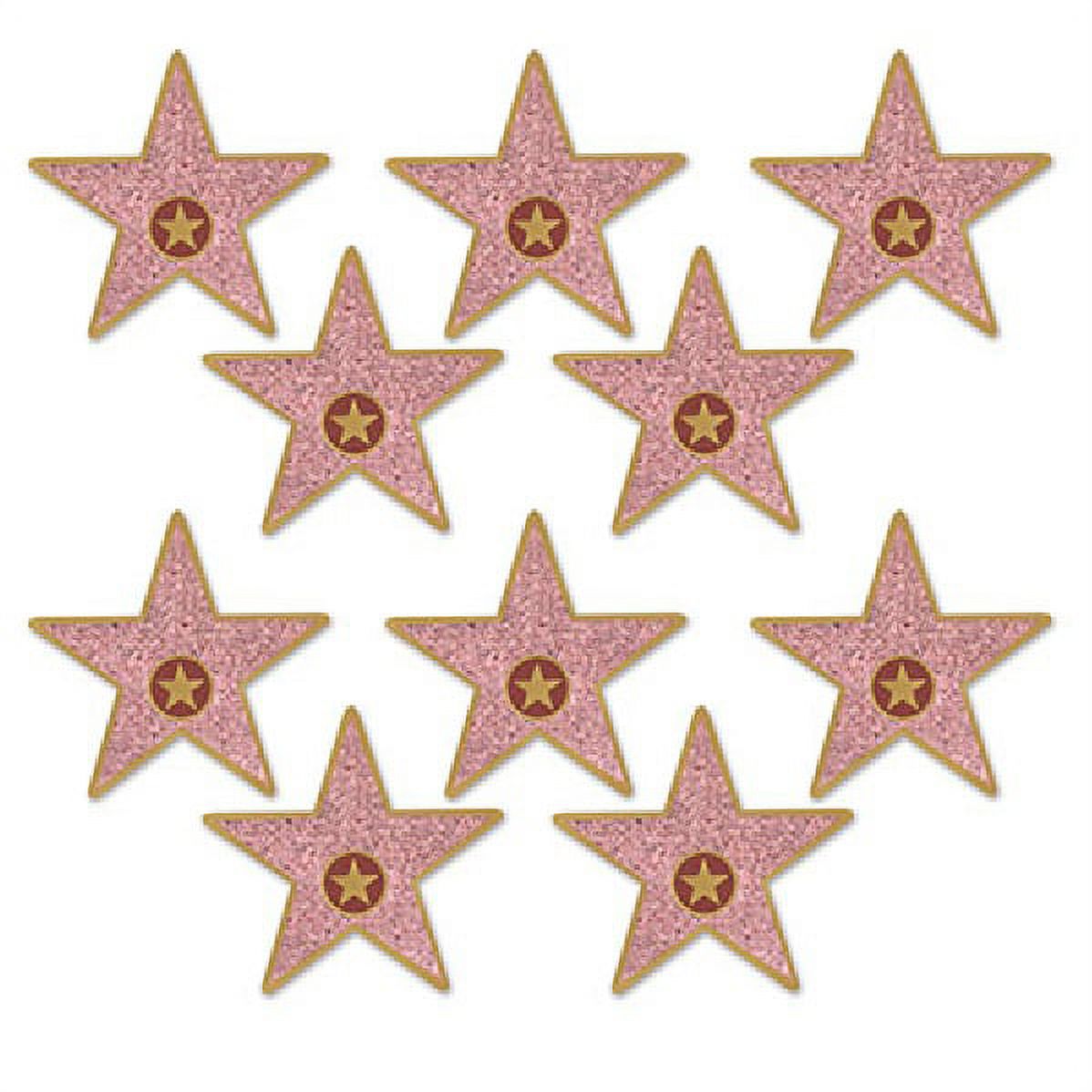 Party Central 240-Piece Pink and Red Walk of Fame Inspired Mini Star ...