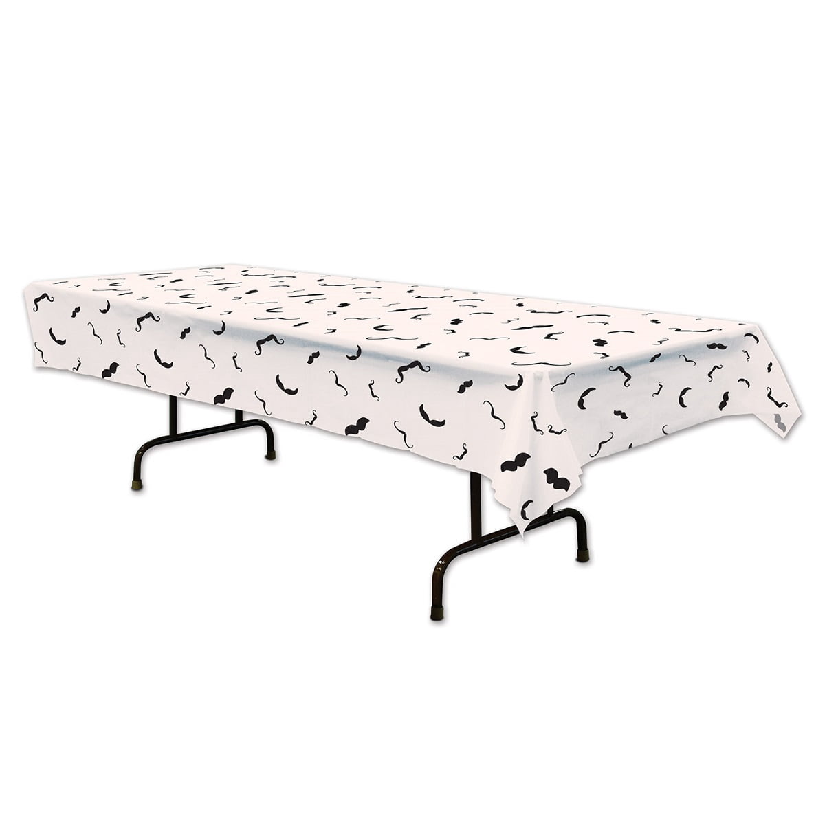 Party Central Club Pack of 12 Black and White Mustache Rectangular ...