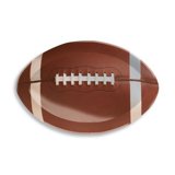 Club Pack of 12 Brown and White Football Shaped Tailgate Party Snack ...