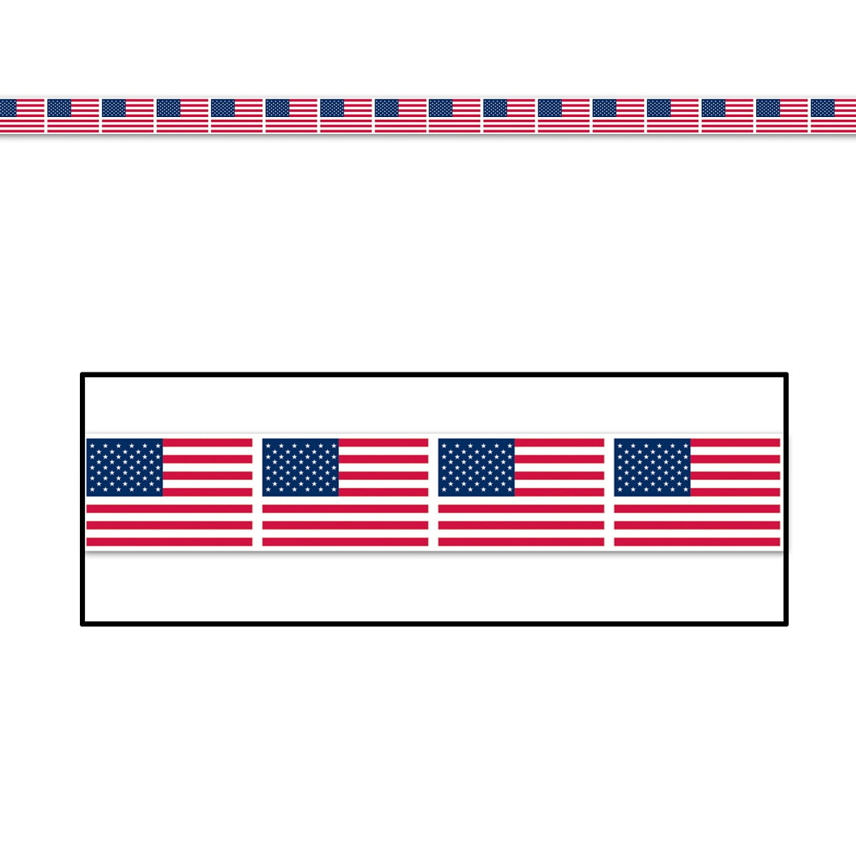 Party Central Club Pack of 12 Red and Blue American Flag Party Tape ...