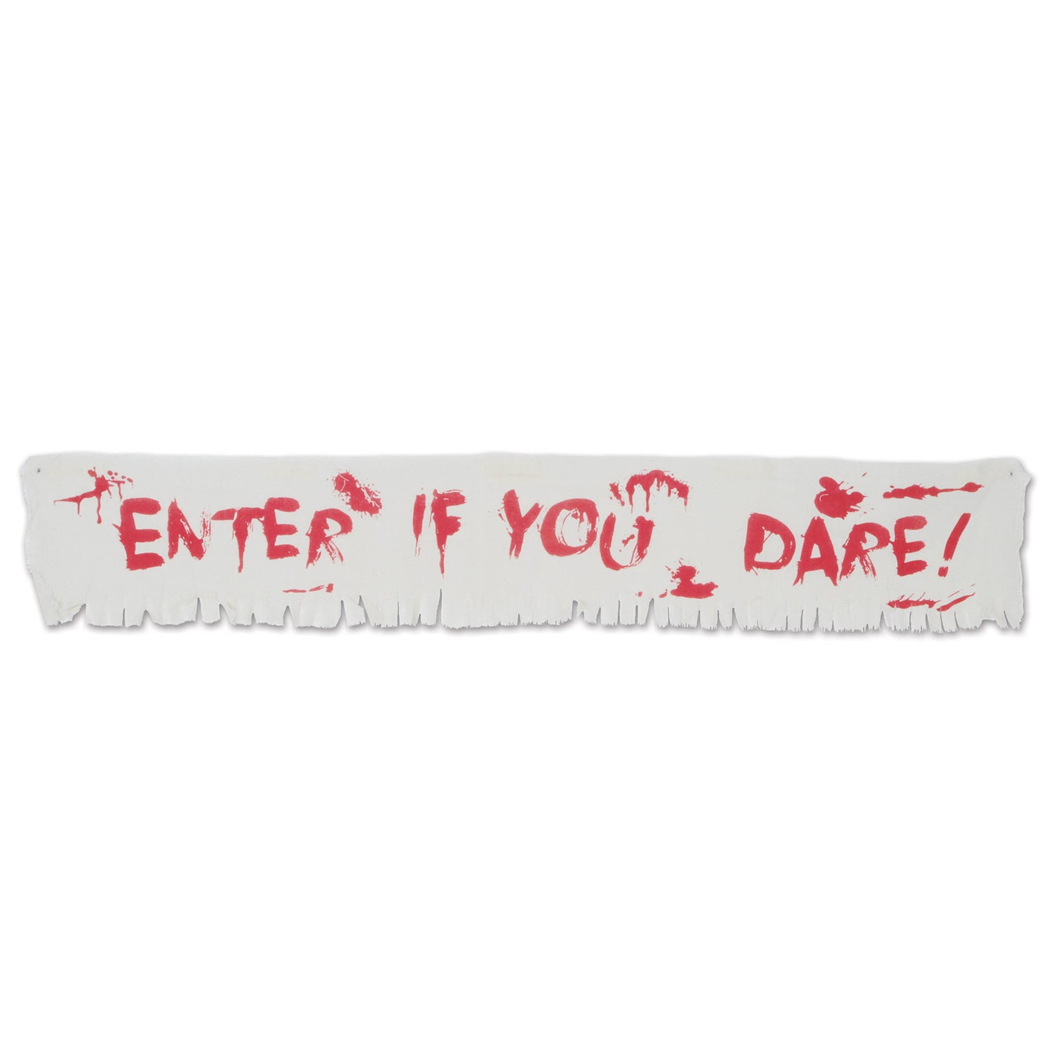Party Central Club Pack of 12 White and Red "ENTER IF YOU DARE!" Spooky ...