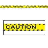 Club Pack of 12 Yellow and Black Caution Party Tape Streamers Decors 20 ...