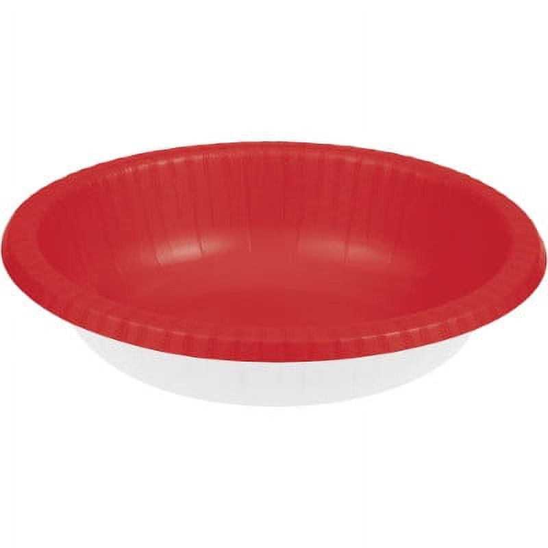 Party Central Disposable Paper Party Banquet Dinner Bowls - 20 oz - Red ...