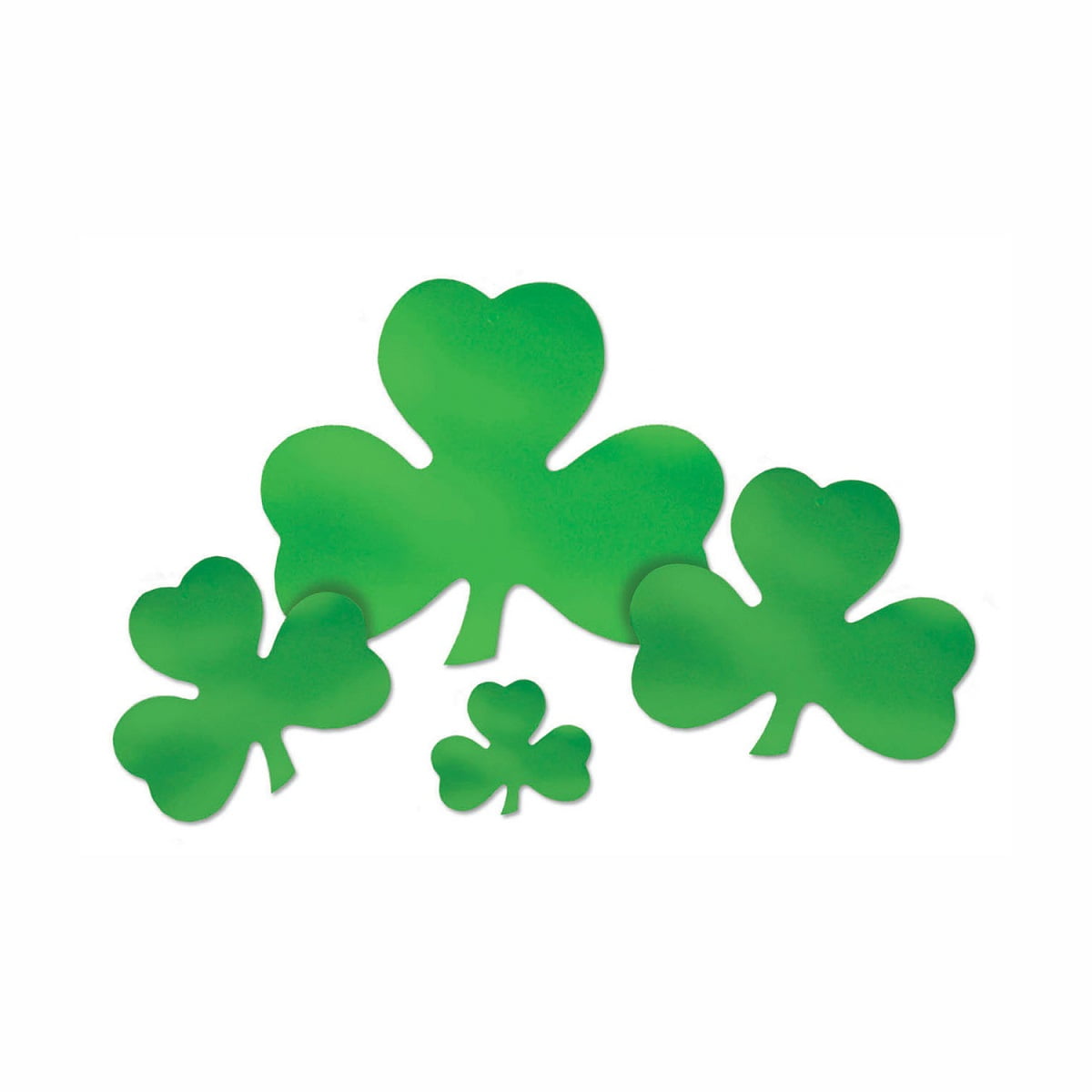 Club Pack of 24 Green Shamrock St. Patrick's Day Cutouts 12" - Walmart.com