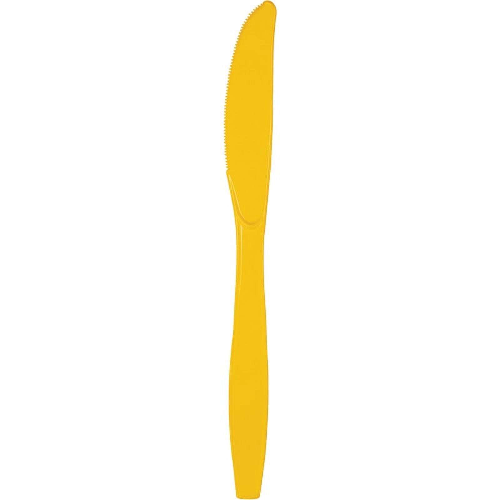 Party Central Club Pack of 288 School Bus Yellow Reusable Party Knives ...