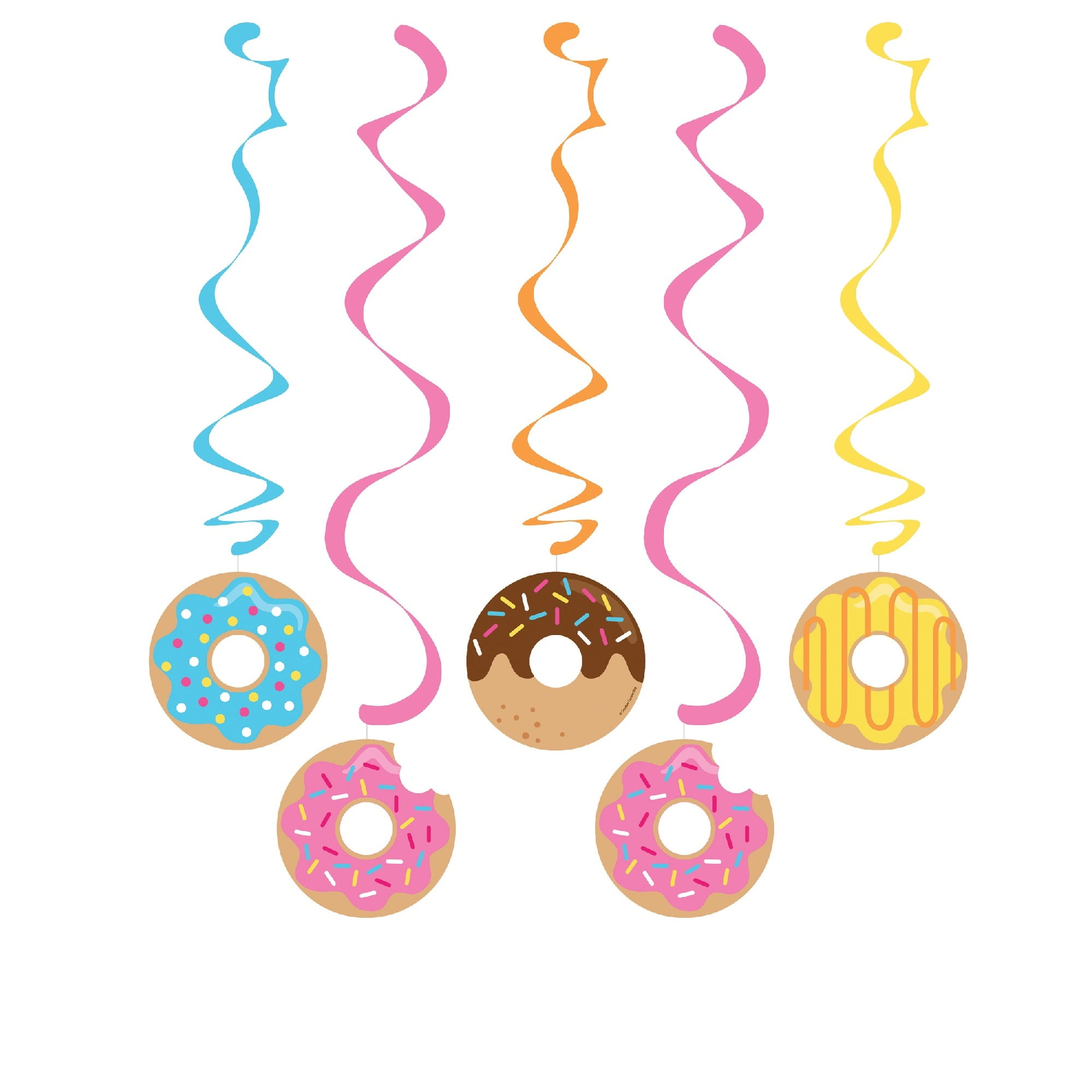 Party Central Club Pack of 30 Donut Time Dizzy Dangler Hanging Party ...