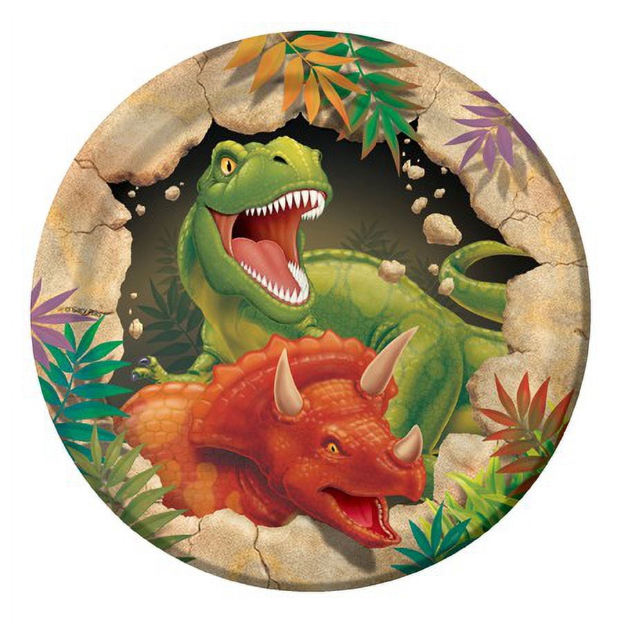 Party Central Dinosaur Blast Disposable Party Luncheon Plates - 7 ...
